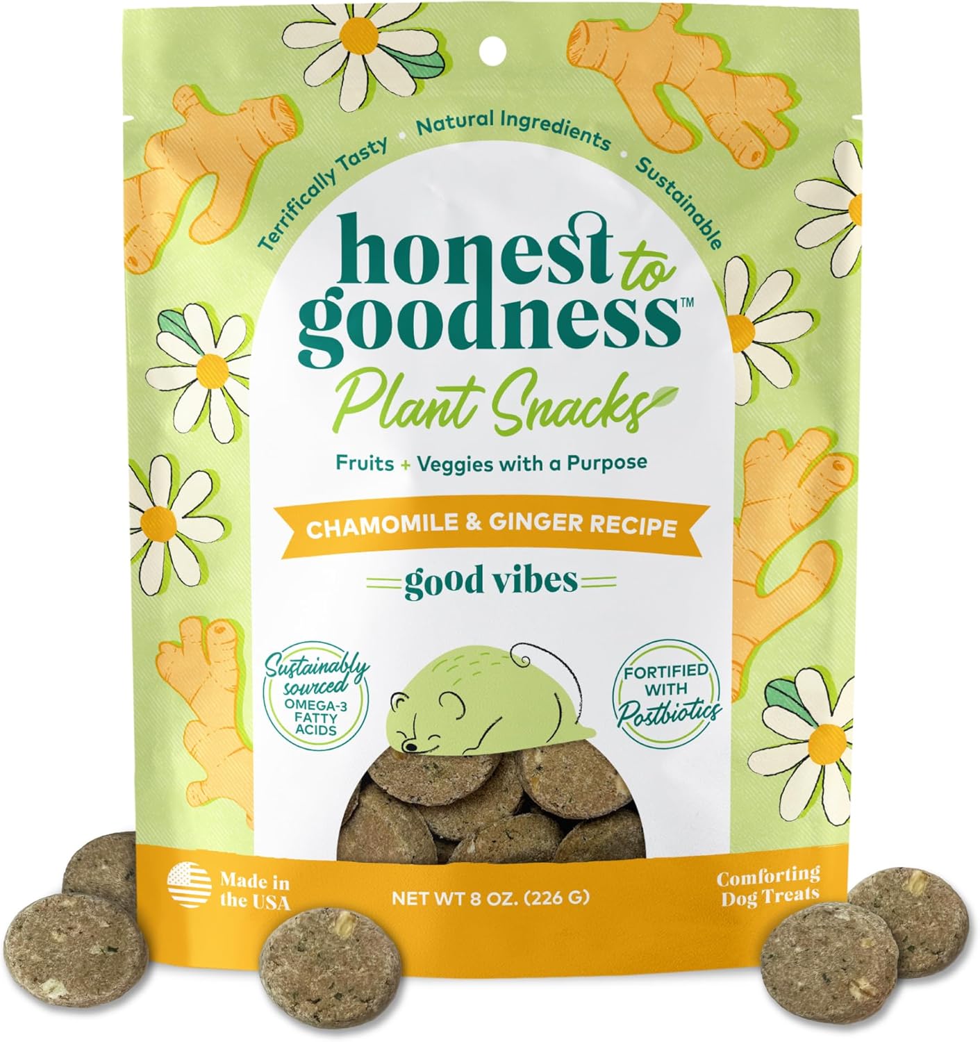 Amazon.com : Honest to Goodness Plant Snacks Good Vibes Chamomile ...