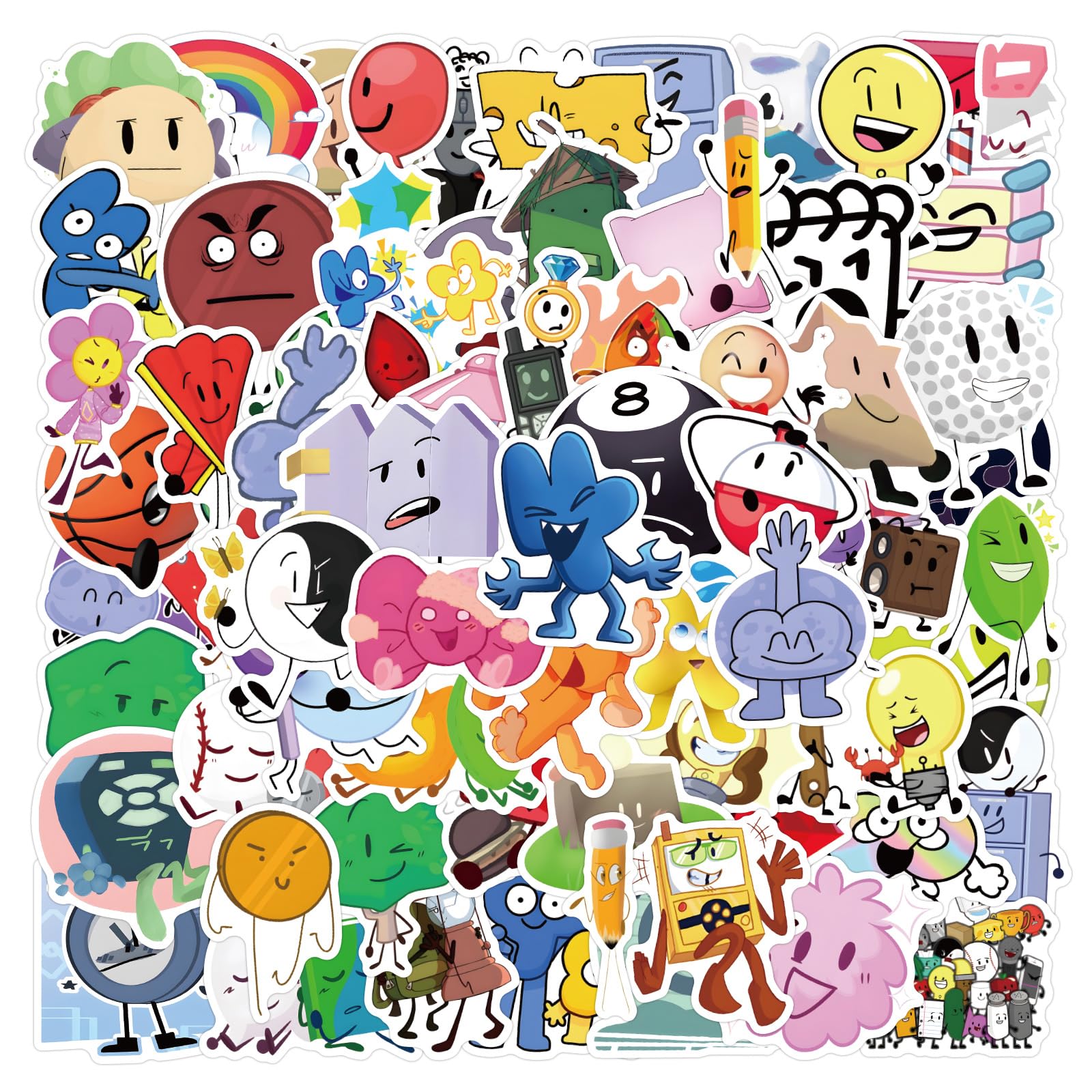 Amazon.com: Bfdi Stickers 100Pcs Battle for Dream Island Stickers for ...