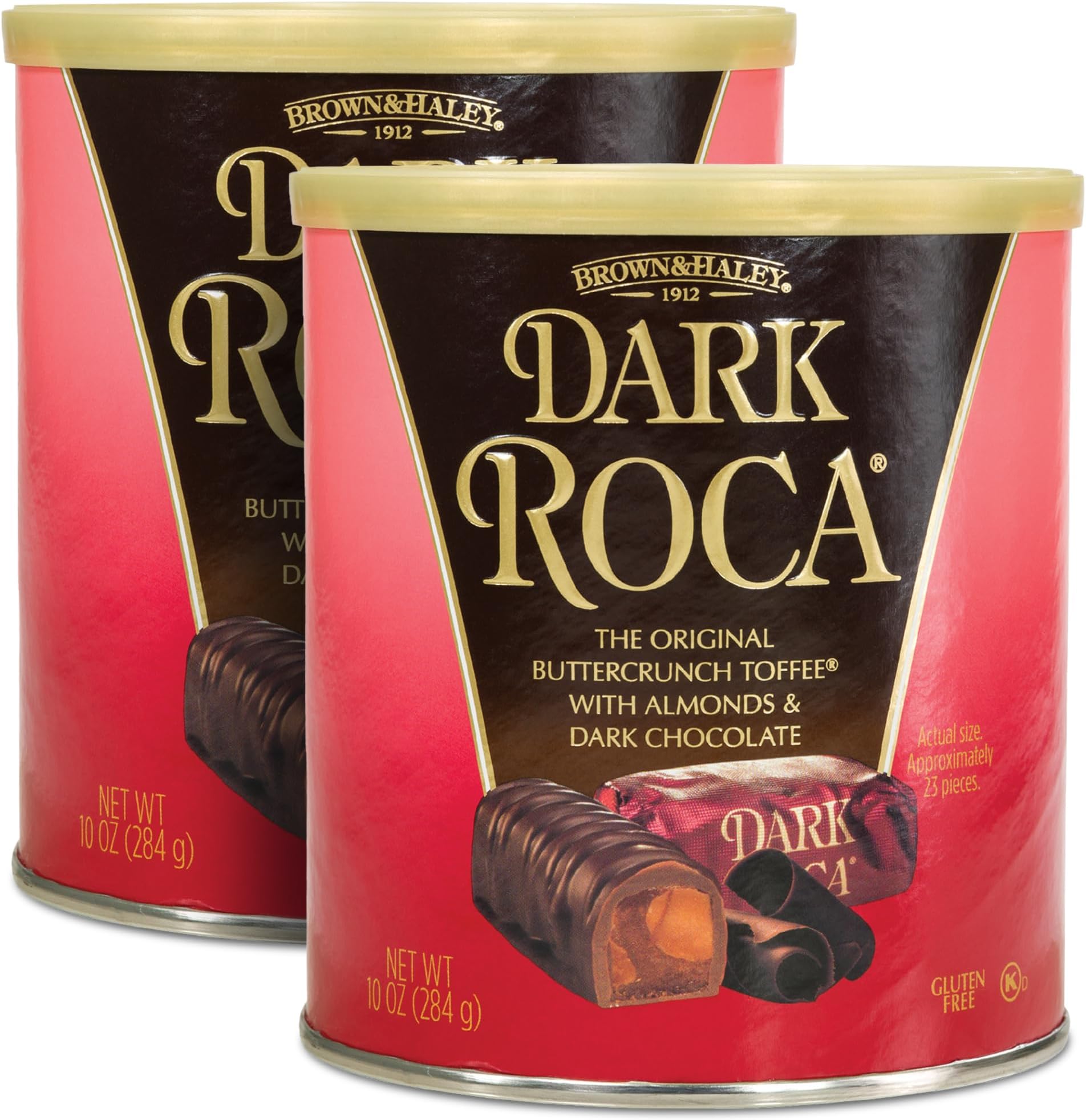 Amazon.com : Brown & Haley ROCA Dark Chocolate Bars With Buttercrunch ...