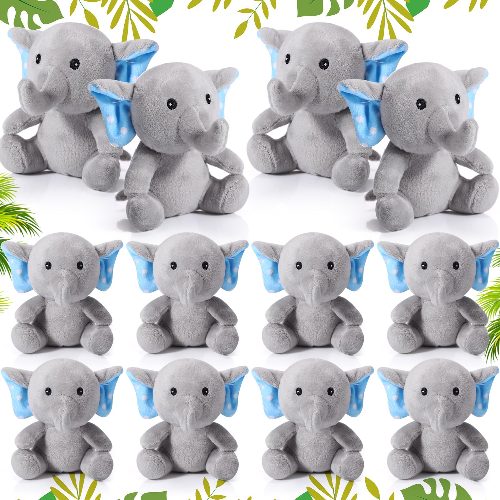 Amazon.com: Jenaai 12 Pcs Mini Elephant Stuffed Animals 4 Inches Small ...