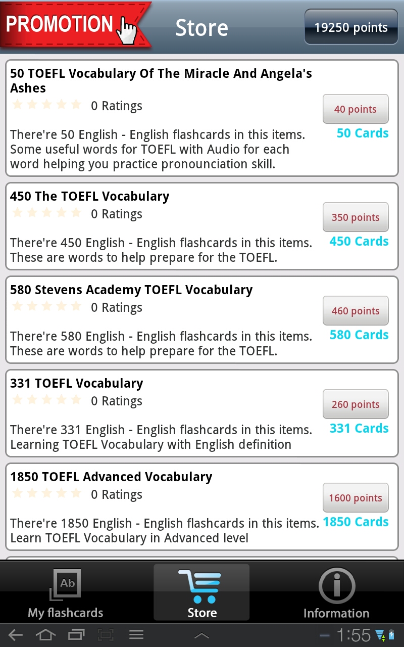 TOEFL Flashcards - English:www.amazon.com:Appstore for Android