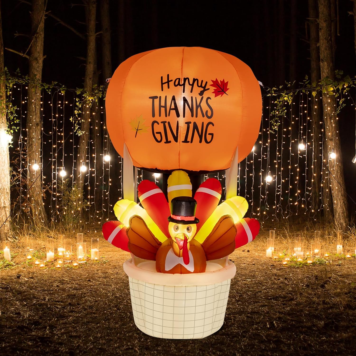 Amazon.com: VINGLI Thanksgiving Inflatables Outdoor Decorations, 6FT ...