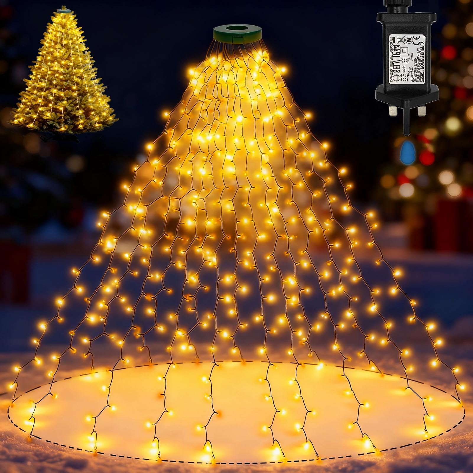 6 White Cascade Christmas Tree With 400 Clear Lights 10 Ways To