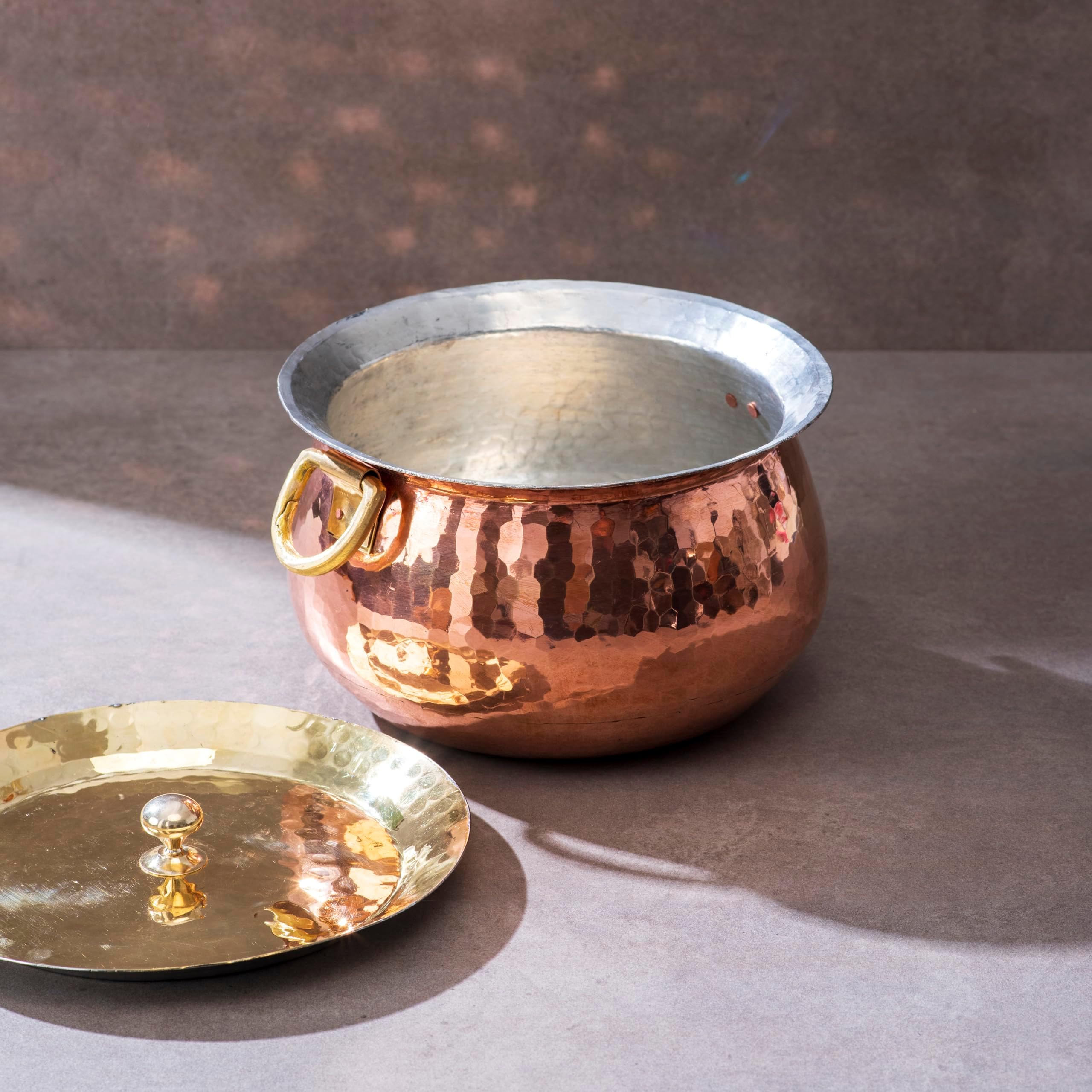 Amazon.com: Brass Dekchi, Cooking Pot with Tin Coating (Kalai), Indian ...