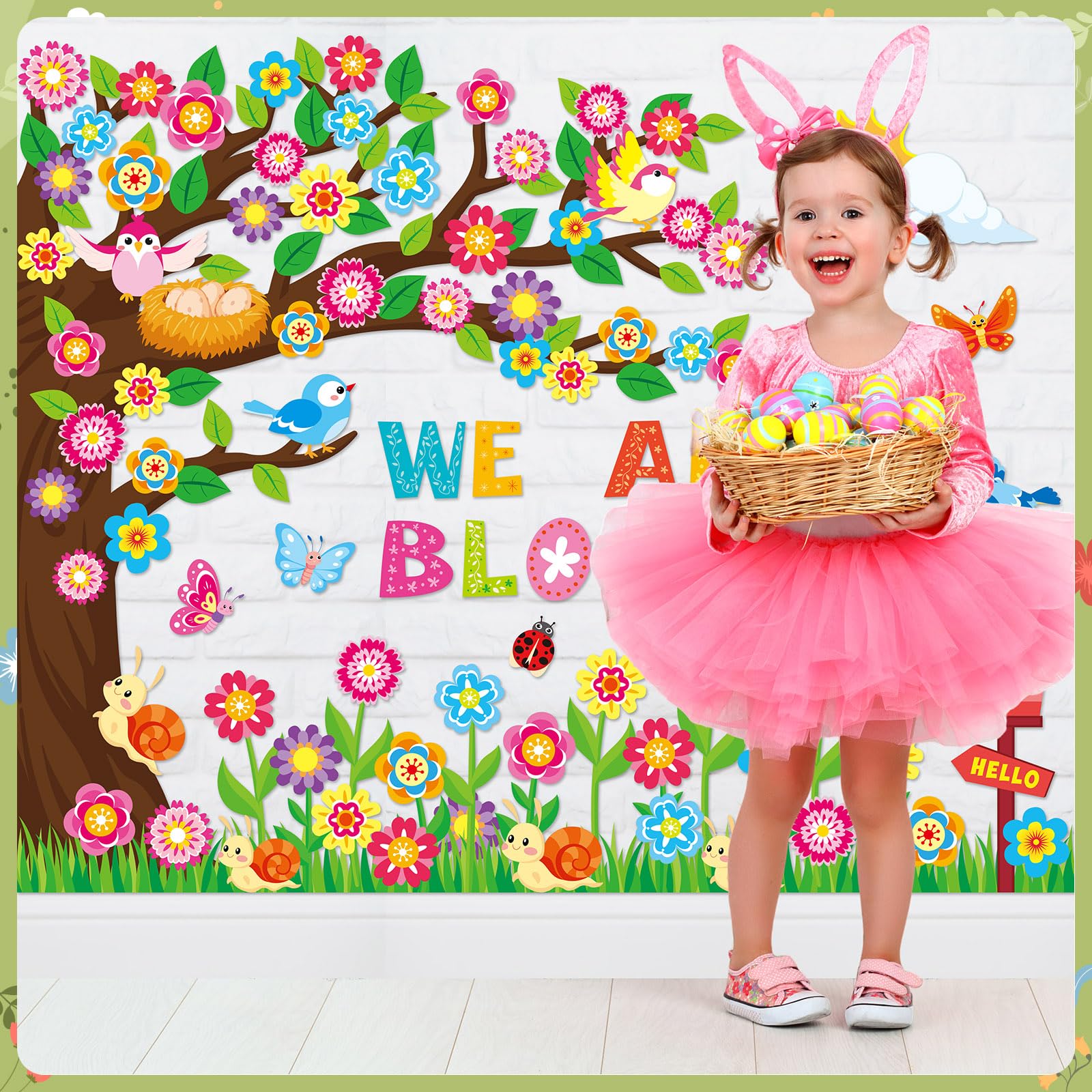 Snapklik.com : 161 Pcs Spring Bulletin Board Decorations Spring ...