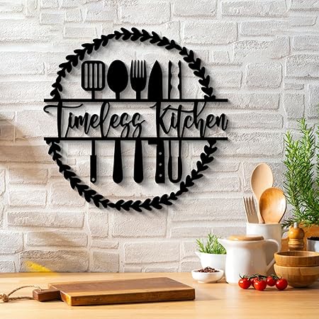 Amazon.com: Glamativity Letrero de metal grande para cocina, letrero de ...