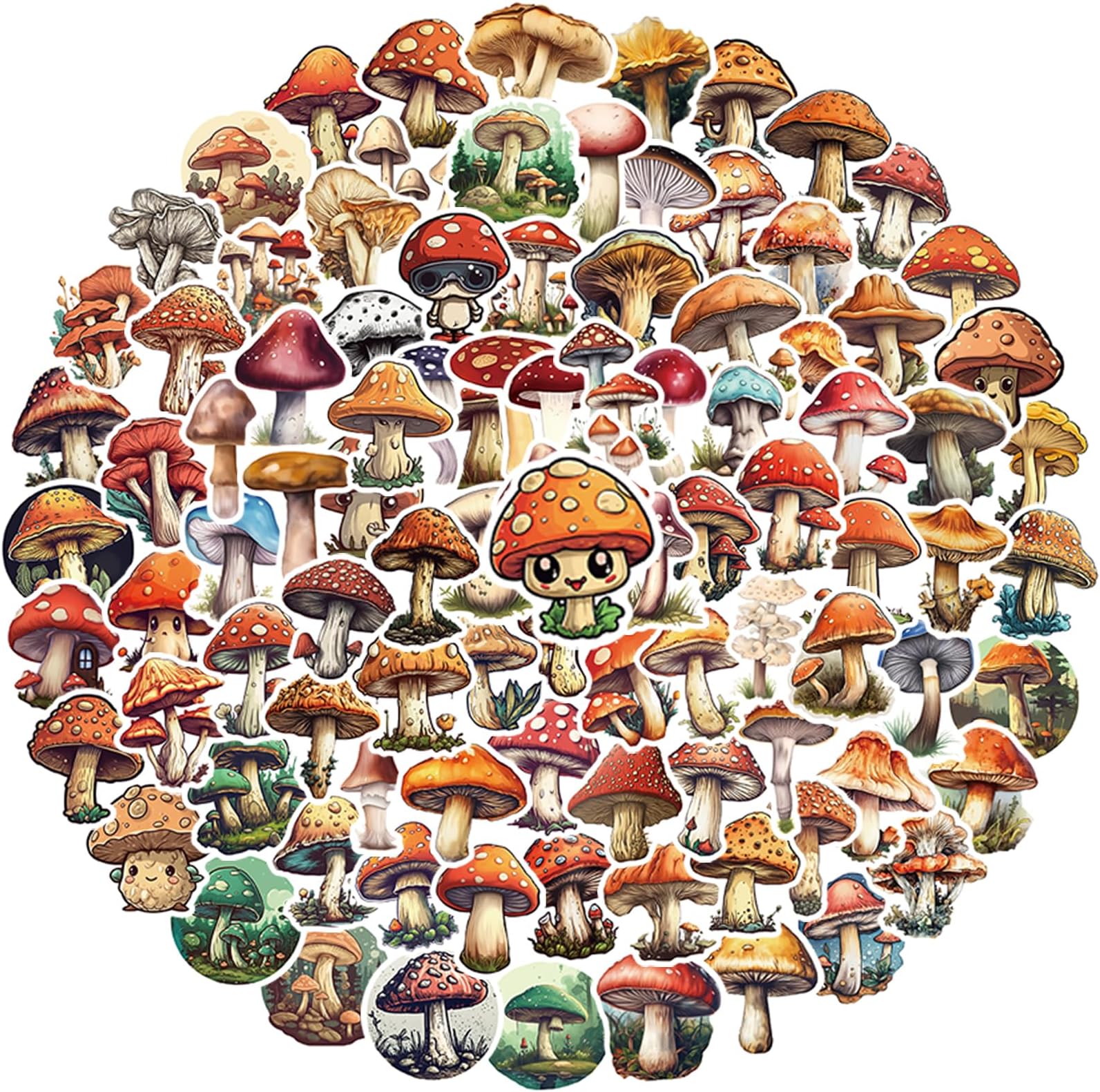 Amazon.com: 60PCS Mushroom Laptop Stickers Decals, Doraking DIY ...