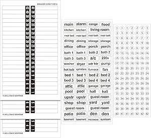 5 Pieces Circuit Breaker Box Labels Waterproof Fuse Box Sticker Circuit ...