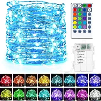 Color Changing Fairy String Lights - 33ft 100 LED Battery Operated ...
