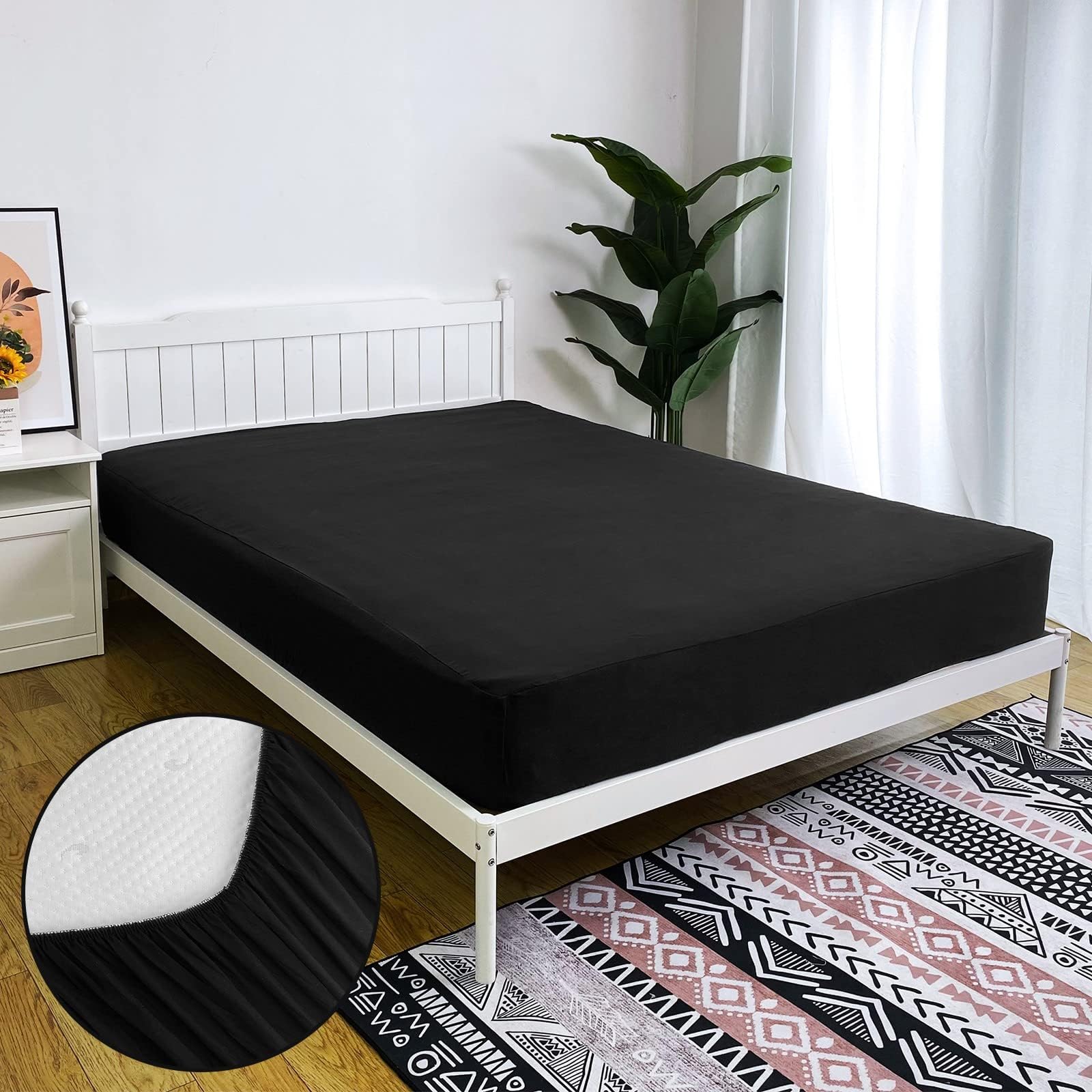 Full XL Fitted Sheet Snug Fit Stay in Place,1 Bottom Sheet Only Soft ...