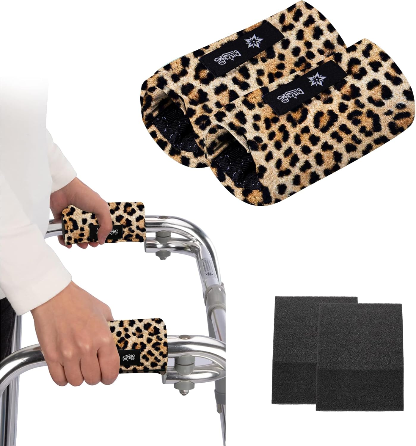 Amazon.com: Universal Walker Hand Grip Padded Covers Non-Slip Cushion ...