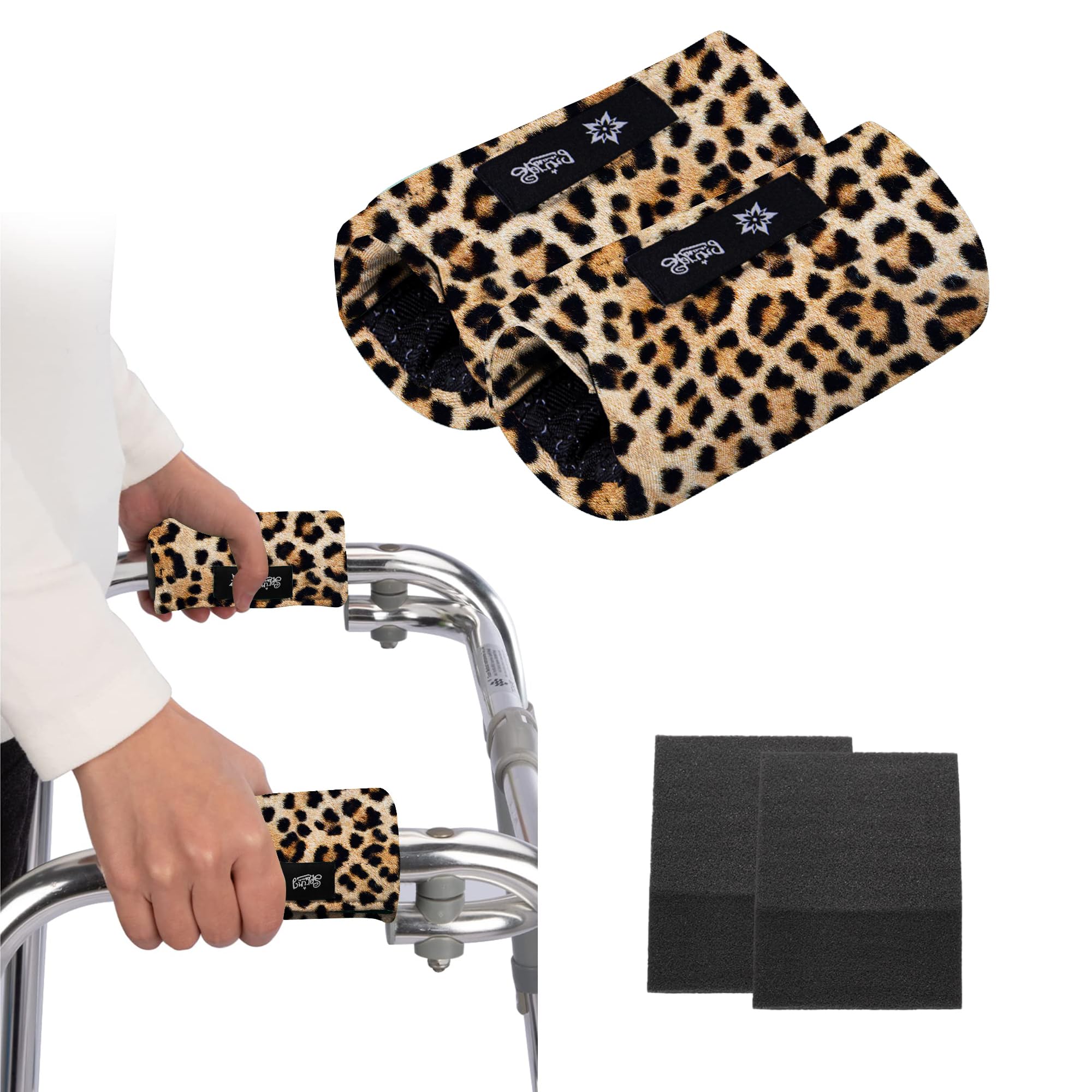 Amazon.com: Universal Walker Hand Grip Padded Covers Non-Slip Cushion ...