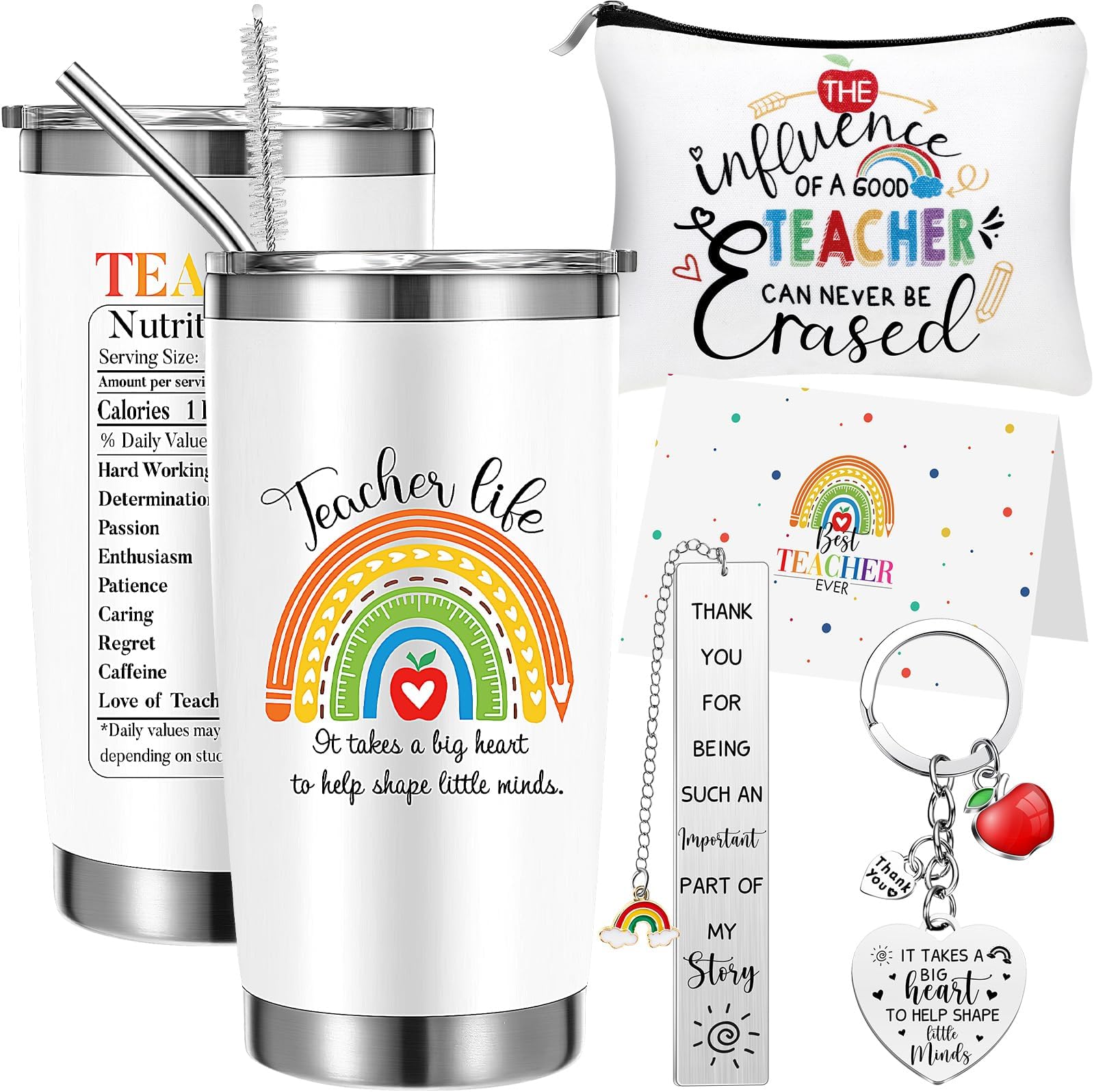 Blulu Teacher Gifts Set Teacher Appreciation Keychain Thank You ...
