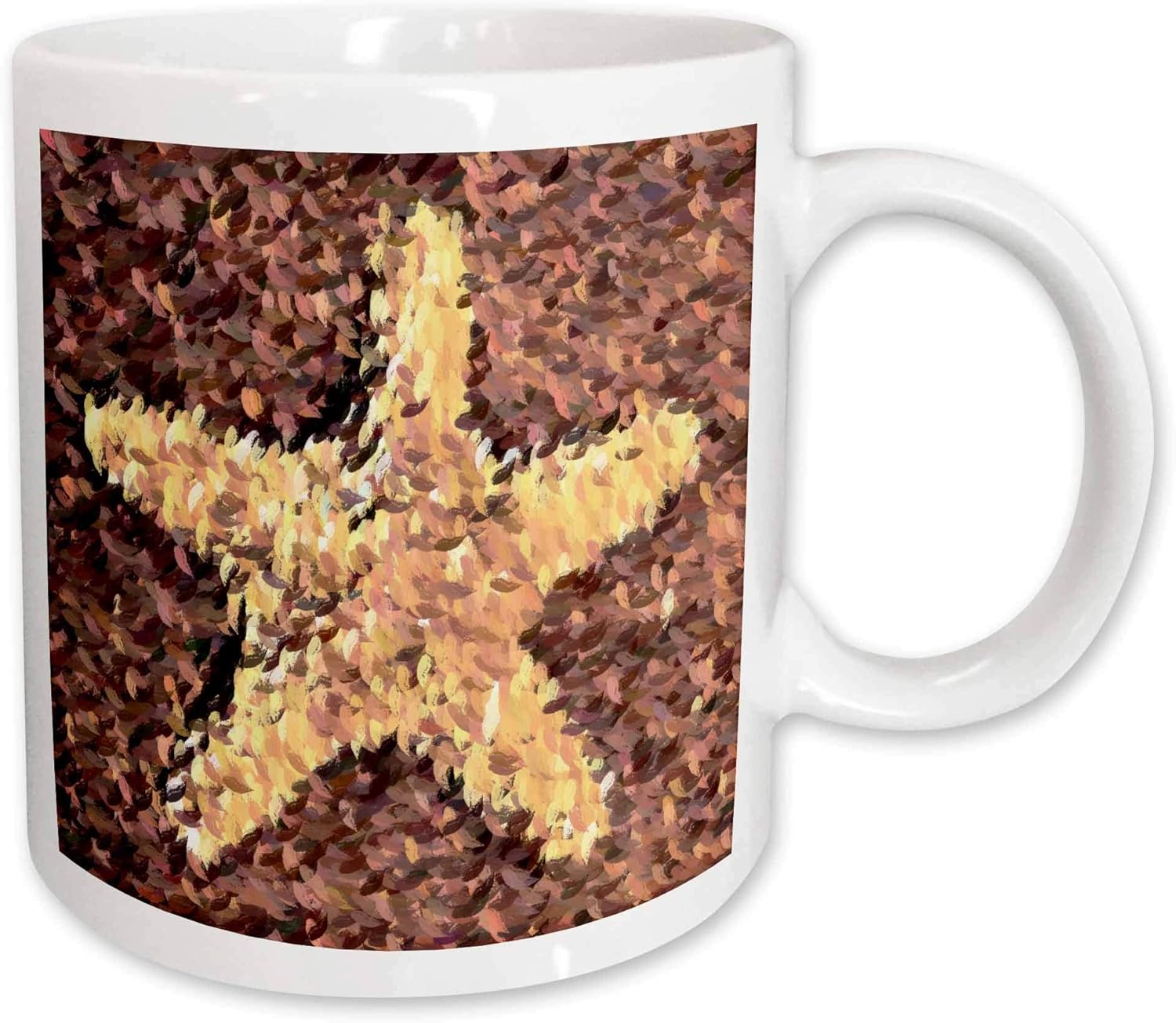 mug_47219_2 Patricia Sanders Creations - Gold Starfish- Nature- Ocean ...