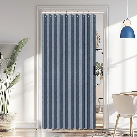 Amazon.com: Vatge Door Curtains for Doorways - Faux Linen Accordion ...