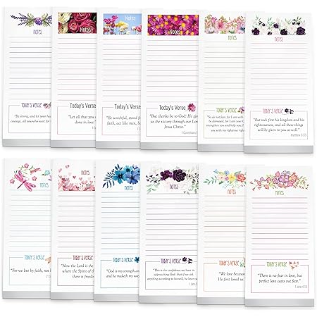Amazon.com : 24 Pcs Biblical Sticky Notes Christian Stylus Ballpoint ...