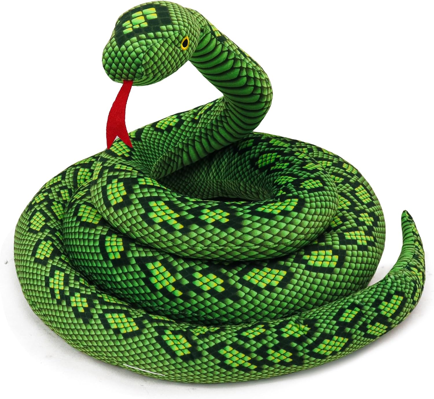 Amazon.com: Ponjauk Stuffed Snake 118inch/300cm Fake Snake Giant Snake ...