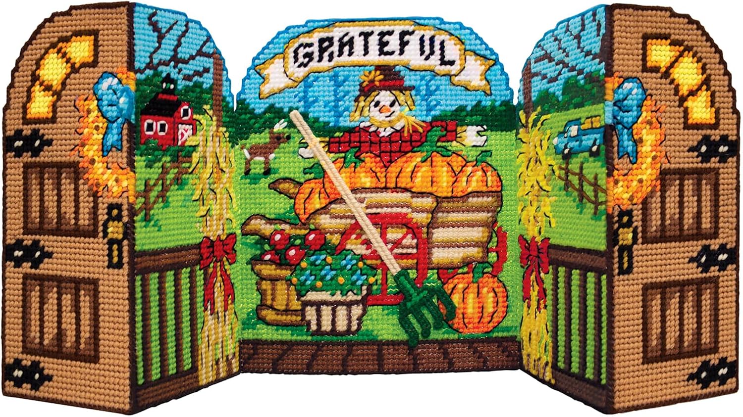 Amazon.com: Design Works Crafts Harvest Door Table Décor Plastic Canvas Kit