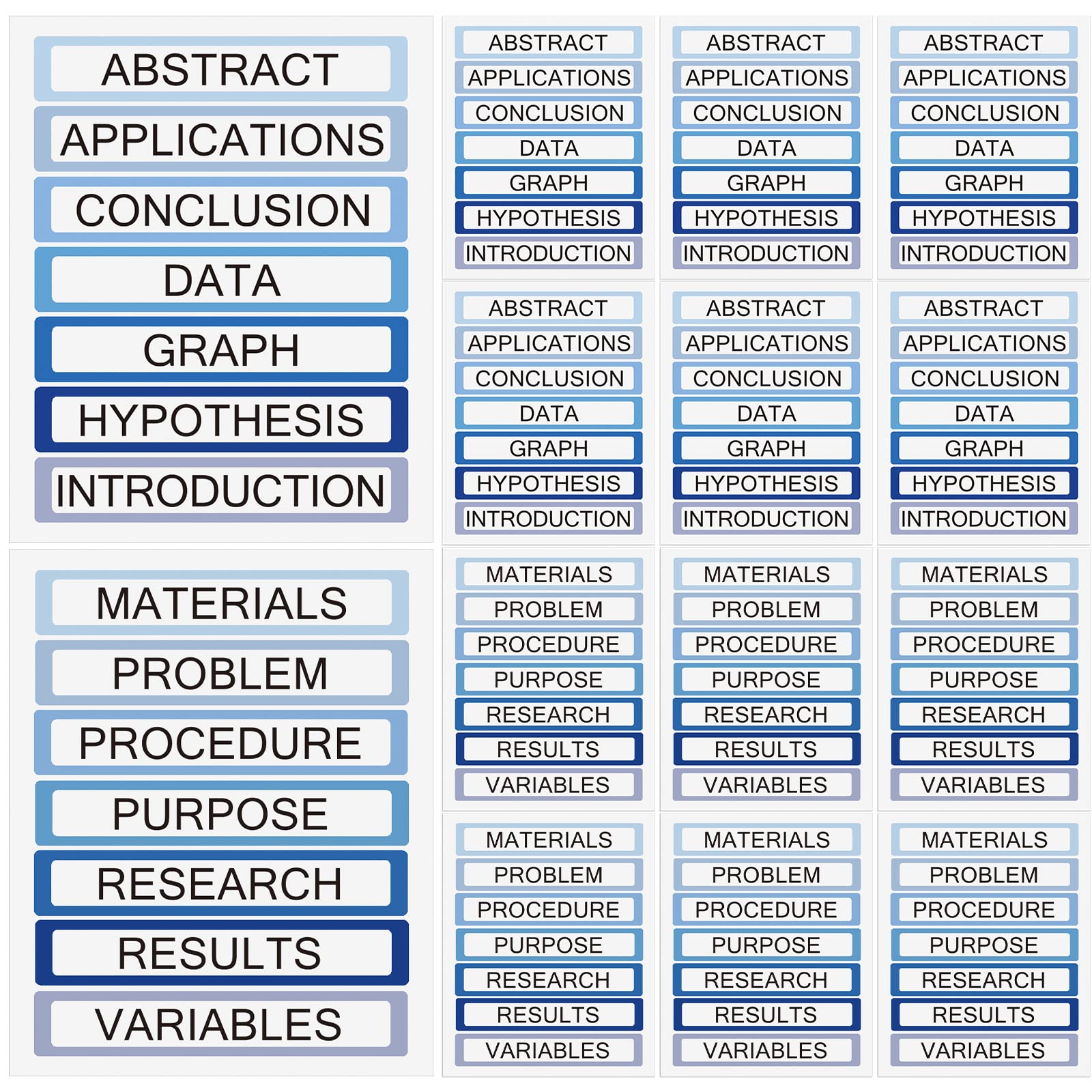 Buy Kosiz 6 Sets Self Adhesive Presentation Science Subtitles Science ...