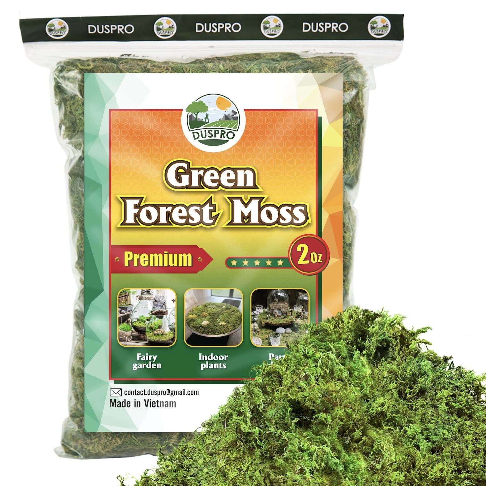 Snapklik.com : DUSPRO Green Moss For Crafts Decorative Moss Filler For ...