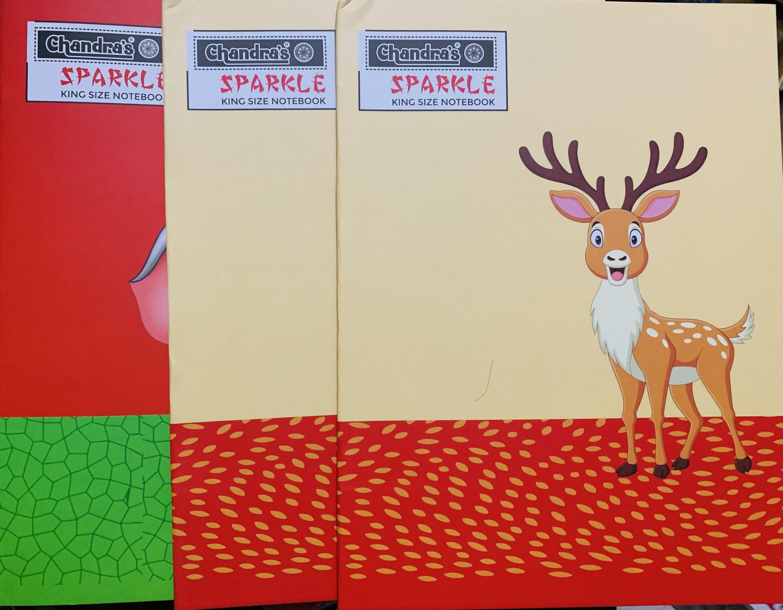 Chandras single line king size note book 80pages | pack of 3 : Amazon ...