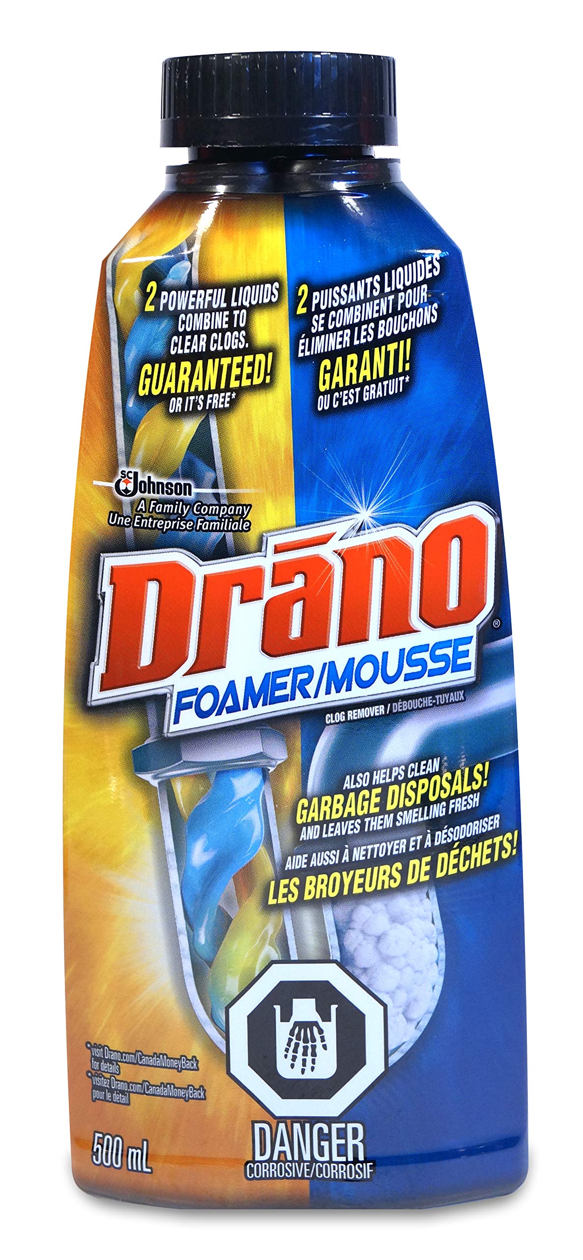Drano Foamer Drain Clog Remover and Cleaner, Foam Fills Pipes to Unclog ...