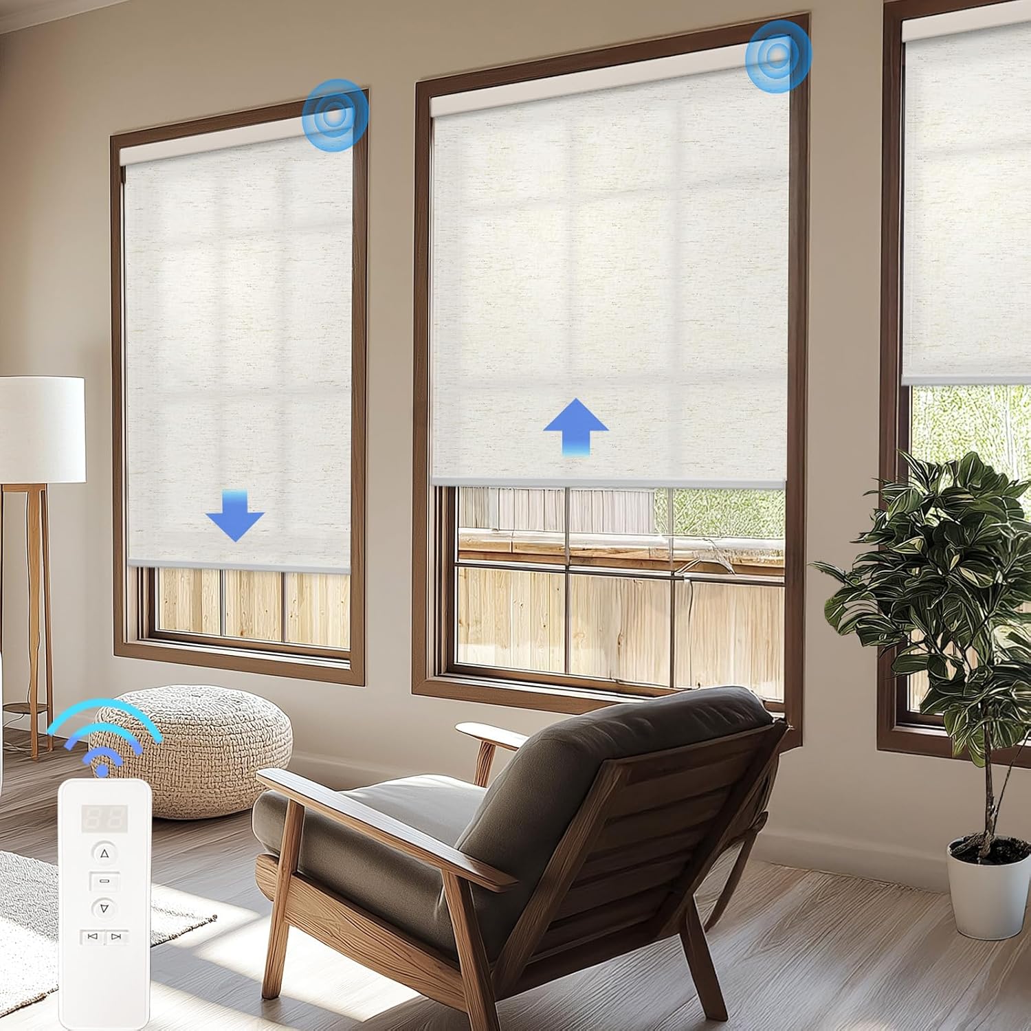 Amazon.com: COOLWINDS Motorized Blinds with Remote Cordless Automatic ...