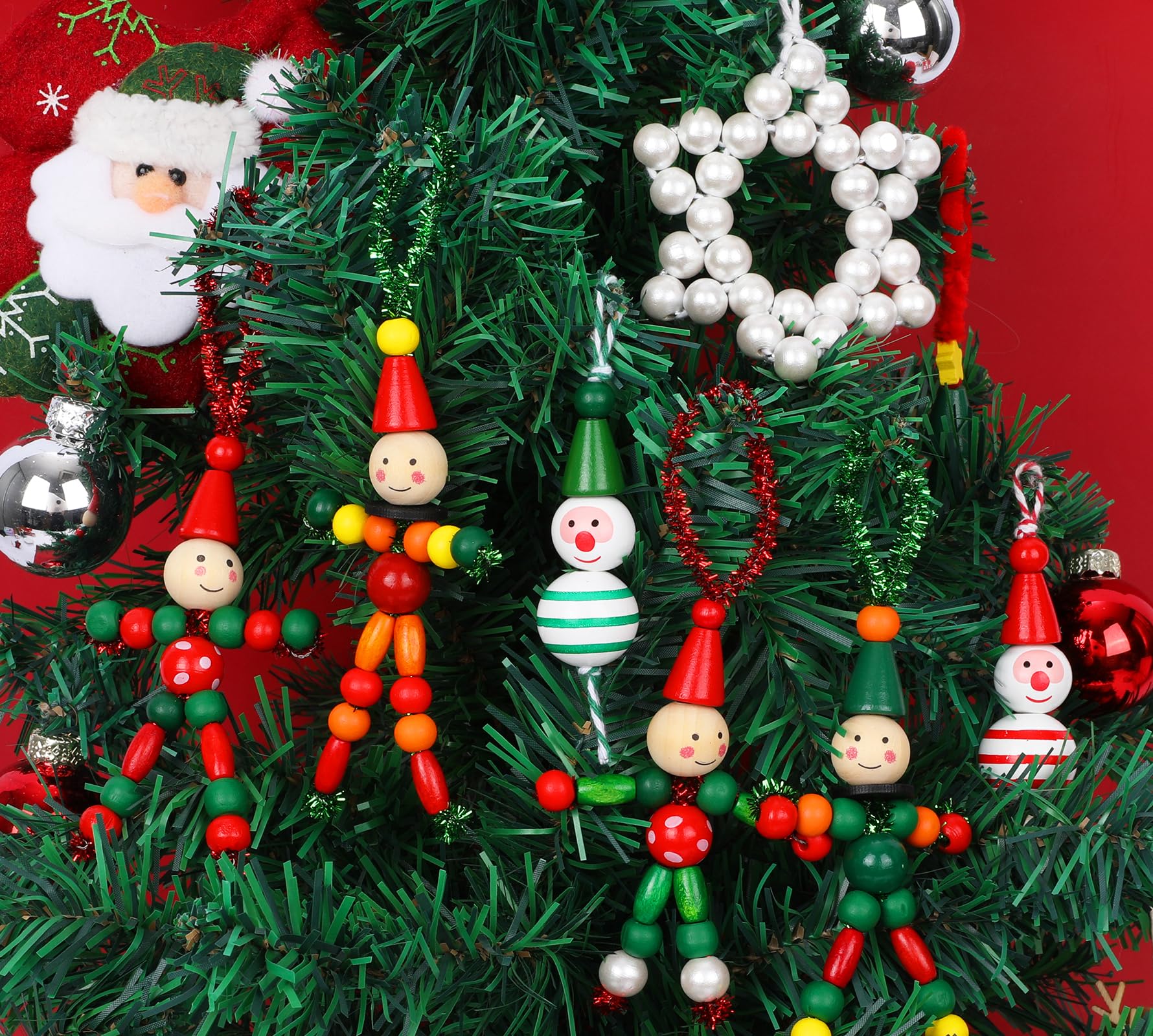 Amazon.com: 16 PCS DIY Christmas Beaded Ornament Kits with Pipe ...