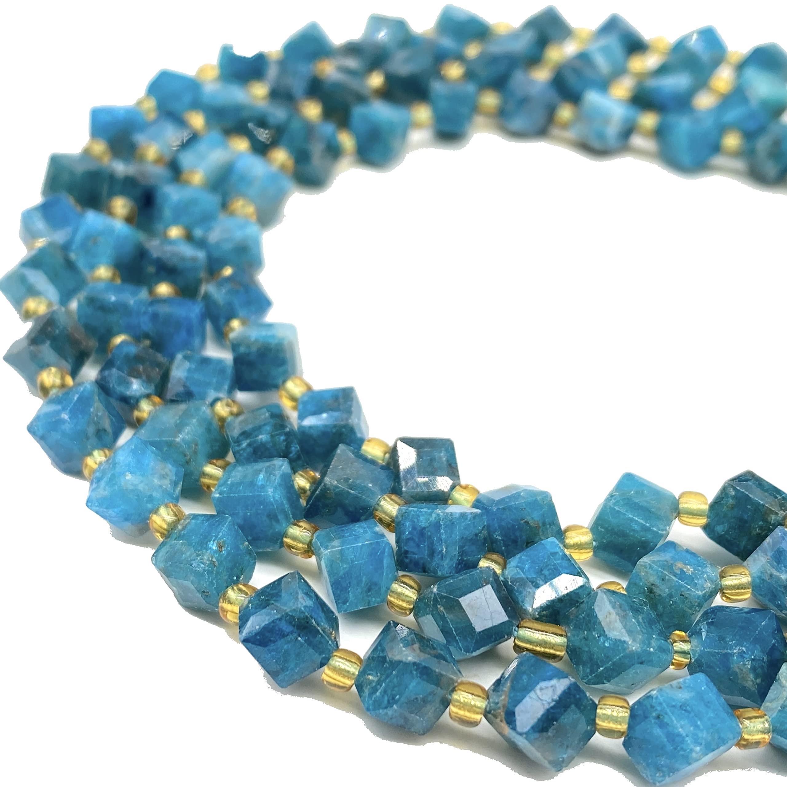 Amazon.com: ABCGEMS Brazilian Blue Apatite Beads (A Revolutionary ...