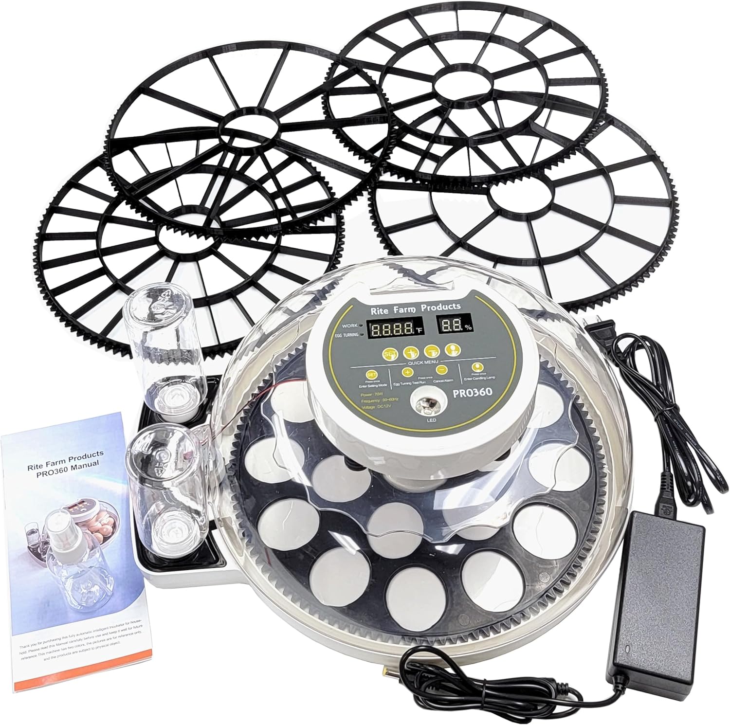 Amazon.com: DELUXE PRO 360 RITE FARM PRODUCTS 21 EGG CHICKEN INCUBATOR ...