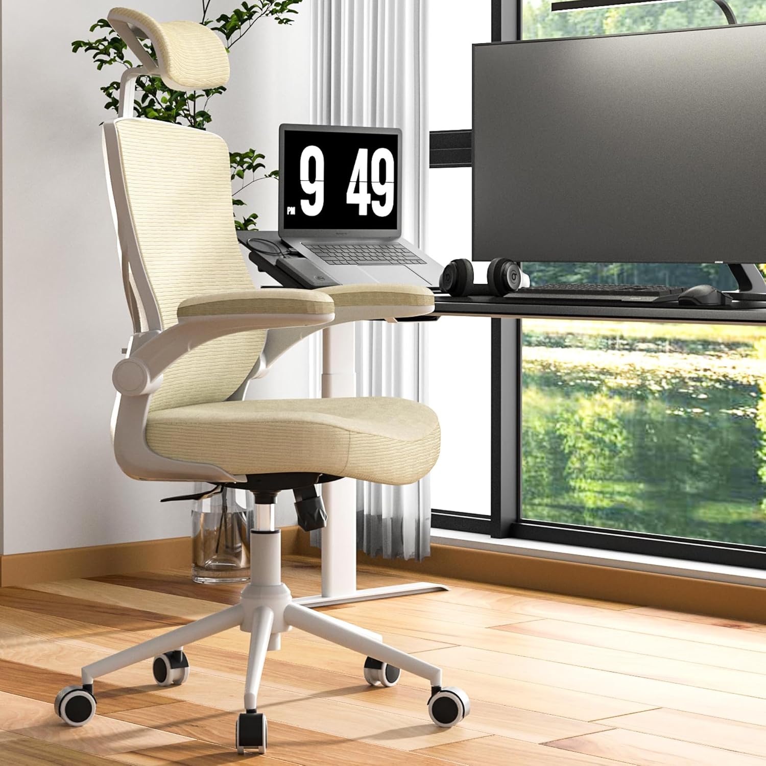 Amazon.com: CYKOV Ergonomic Office Chair with Adjustable Headrest ...