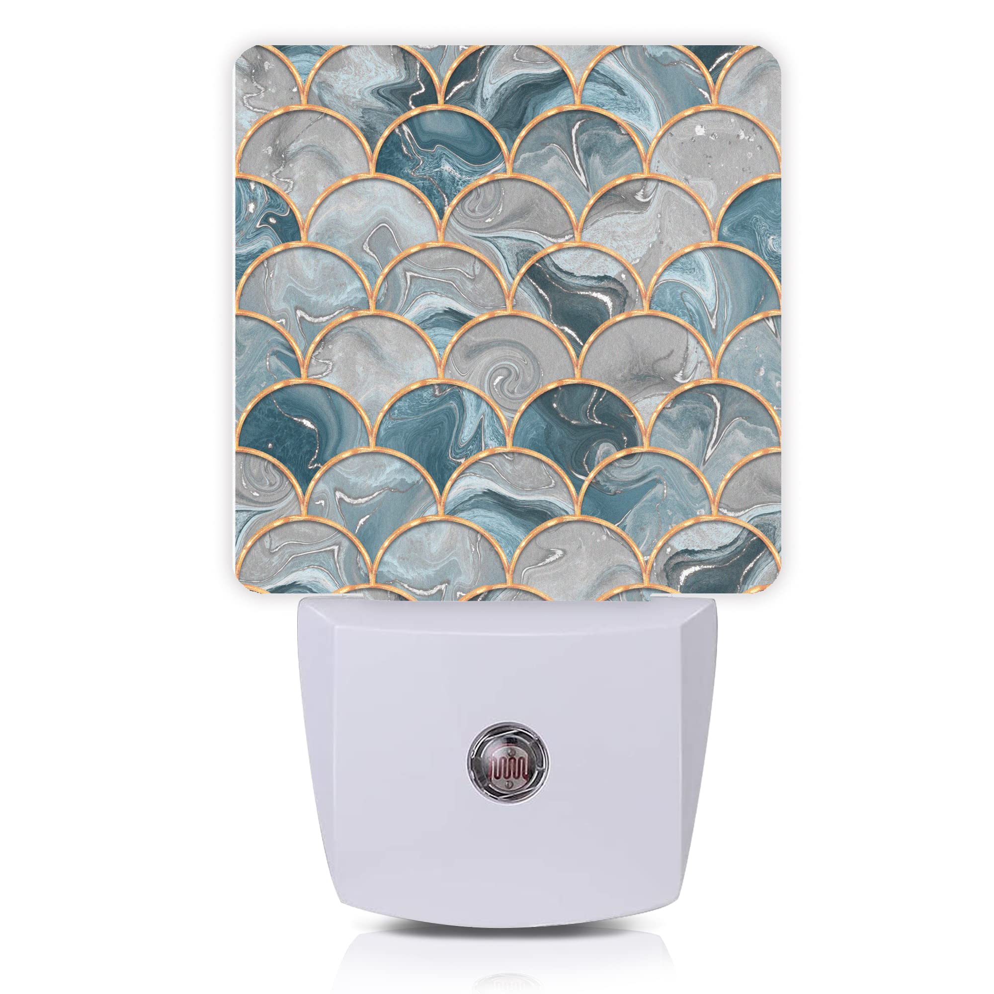 Amazon.com: Smoaffly Mermaid Fish Scales Marble Night Light Plug-in LED ...