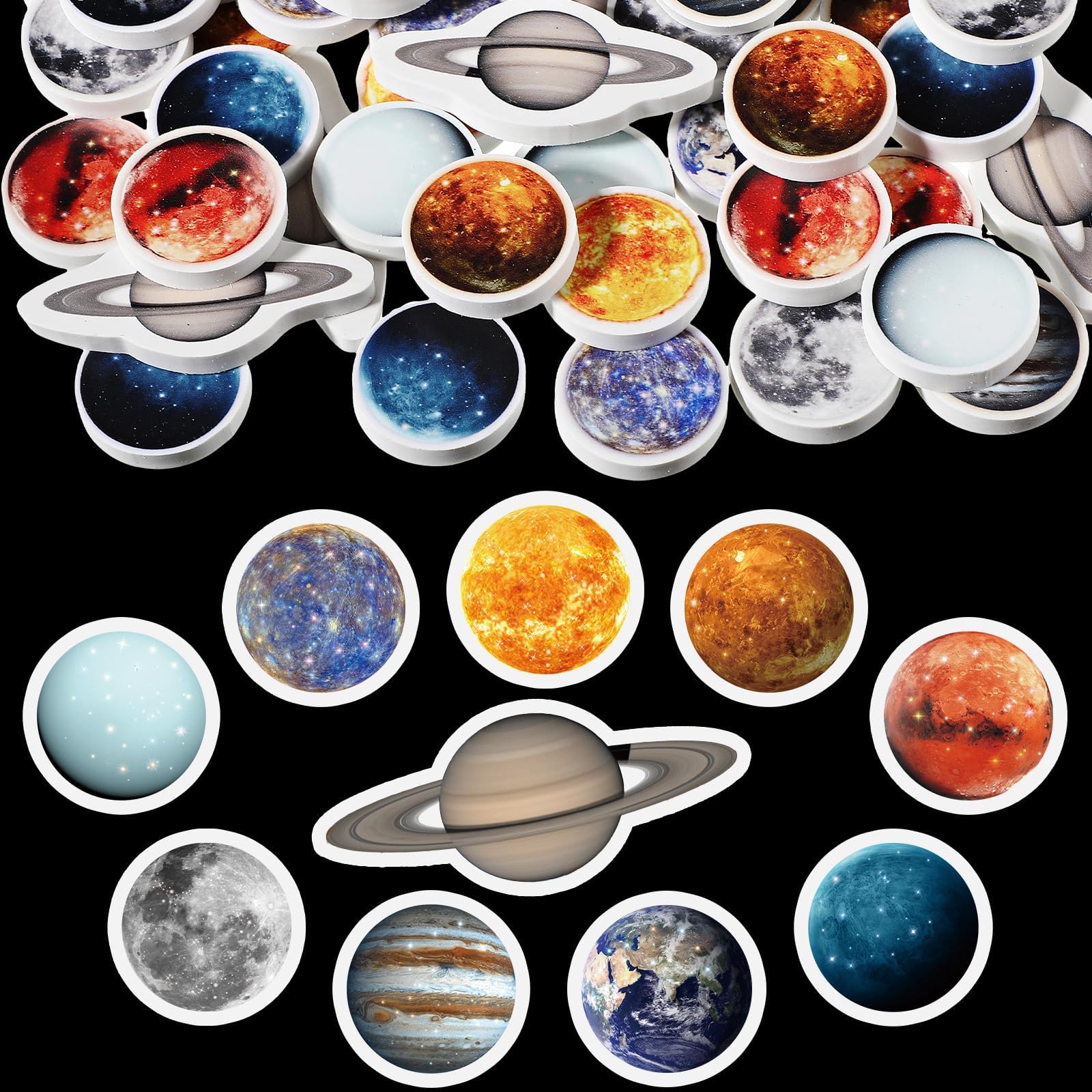 Amazon.com: Eersida 50 Pcs Solar System Mini Eraser Novelty Space ...