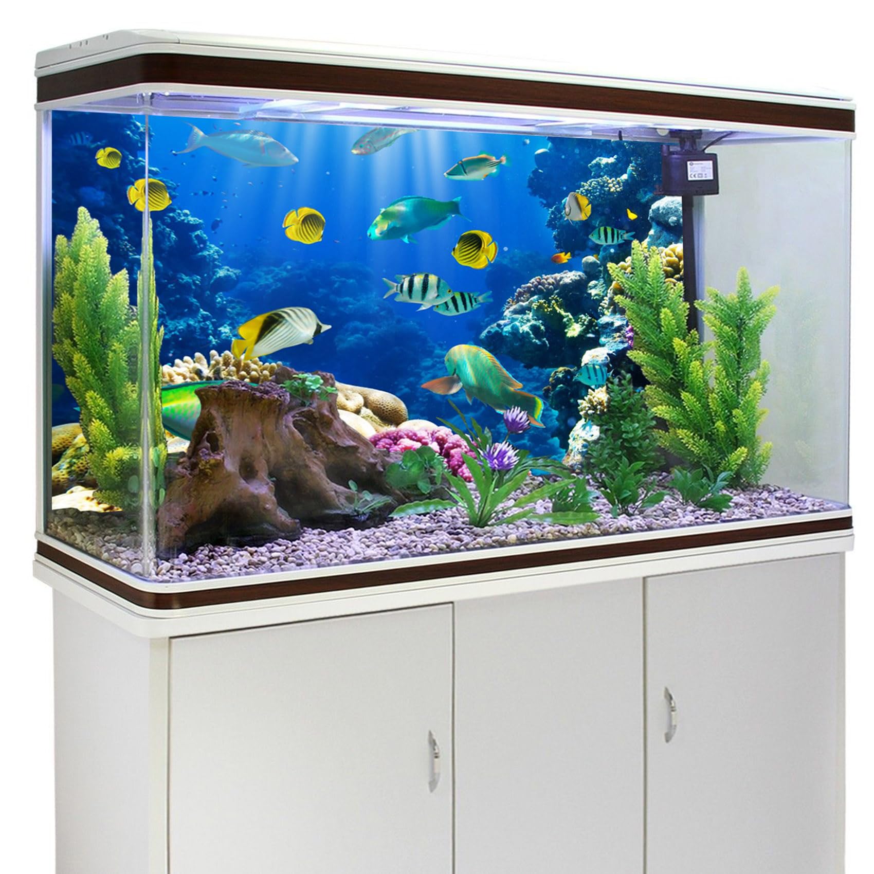 Snapklik.com : Ocean Theme Fish Tank Background 24x12 Inch Coral ...