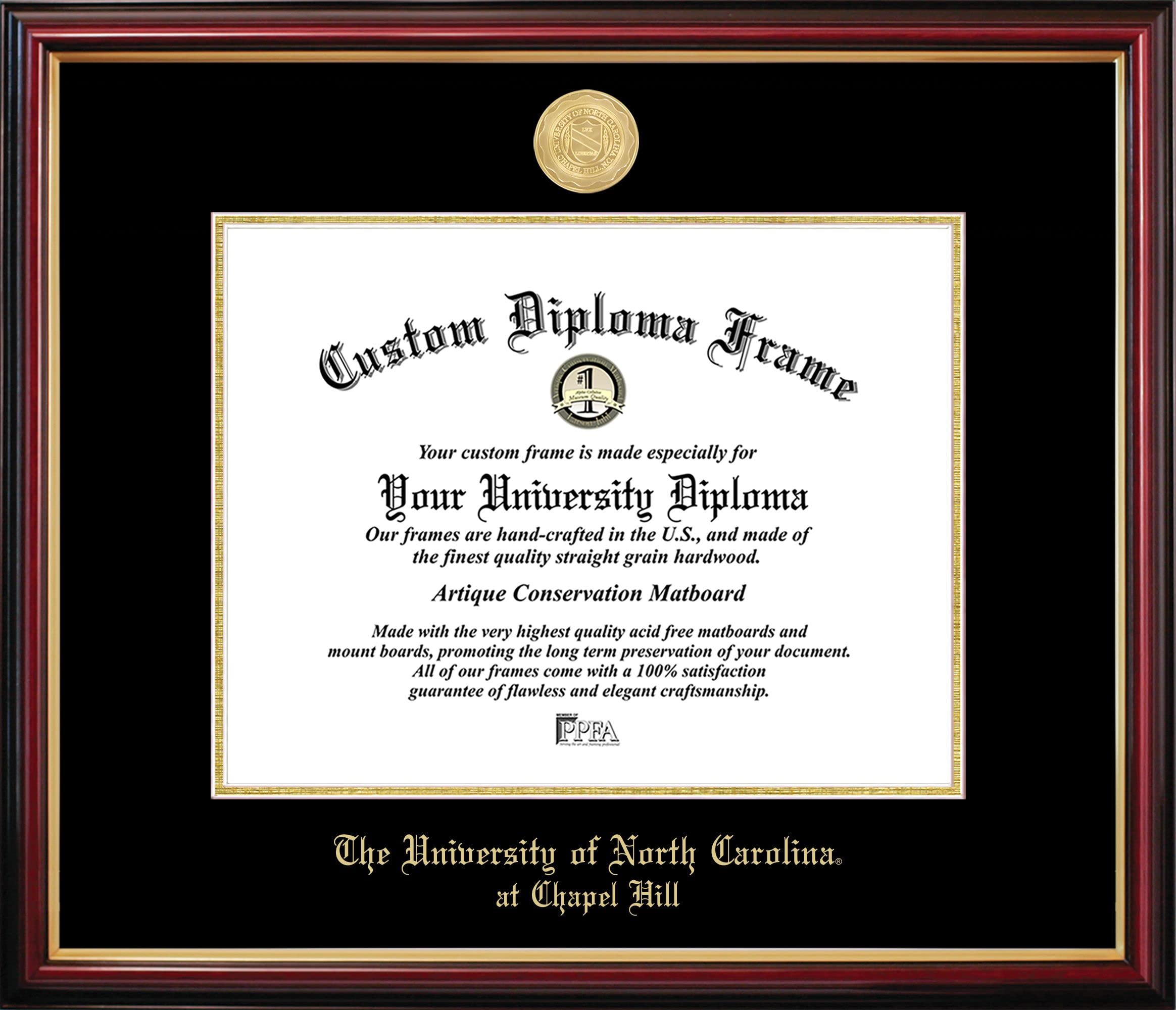 Amazon.com - Campus Images University of North Carolina Petite Diploma ...