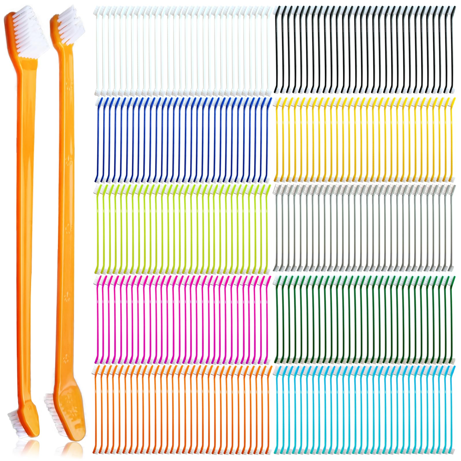 Amazon.com: MoonyMars 300 Pcs Dog Toothbrush Cat Tooth Brushes Bulk ...