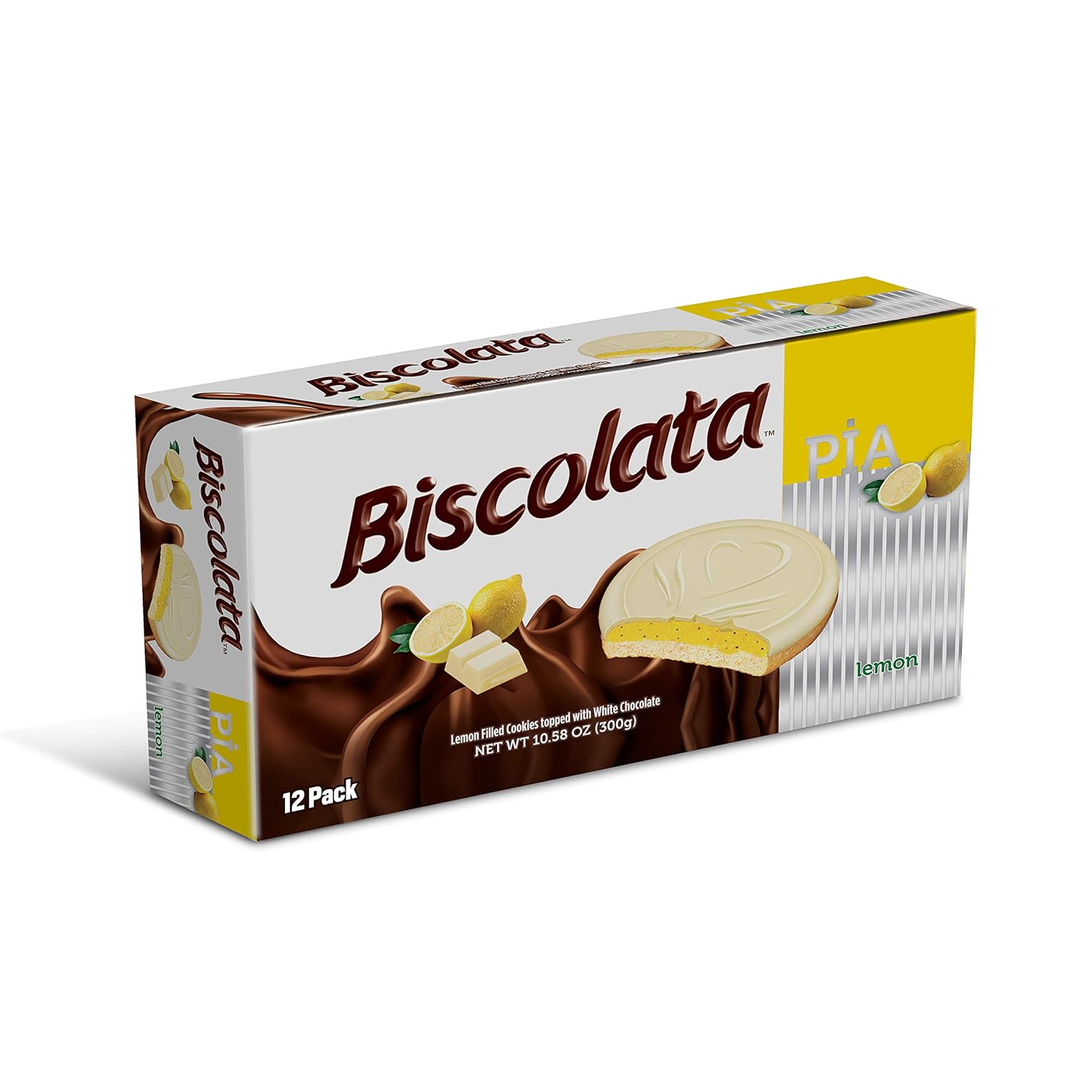 Amazon.com: BISCOLATA Pia Lemon Soft Baked Cookies Snack, 10.56 Oz ...