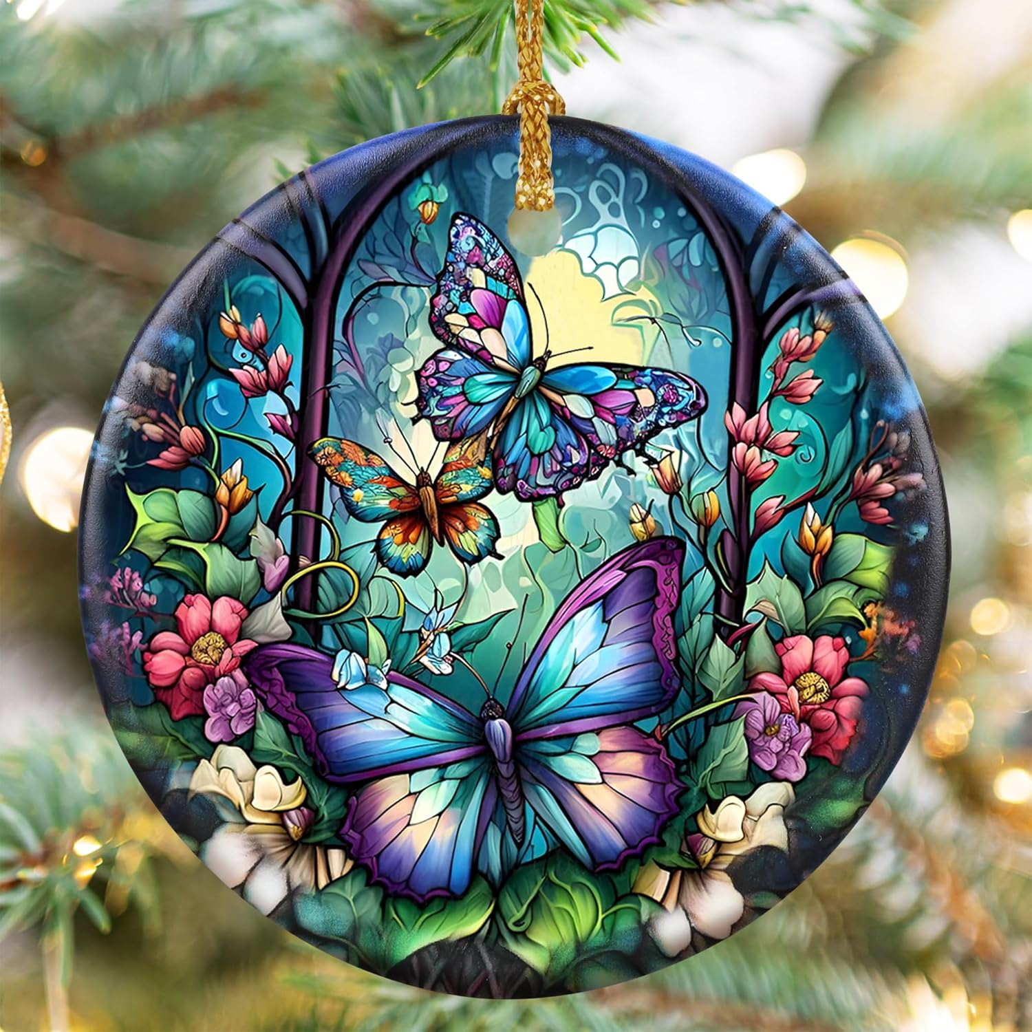 Amazon.com: Butterfly Christmas Ornaments, Touber Christmas Hanging ...