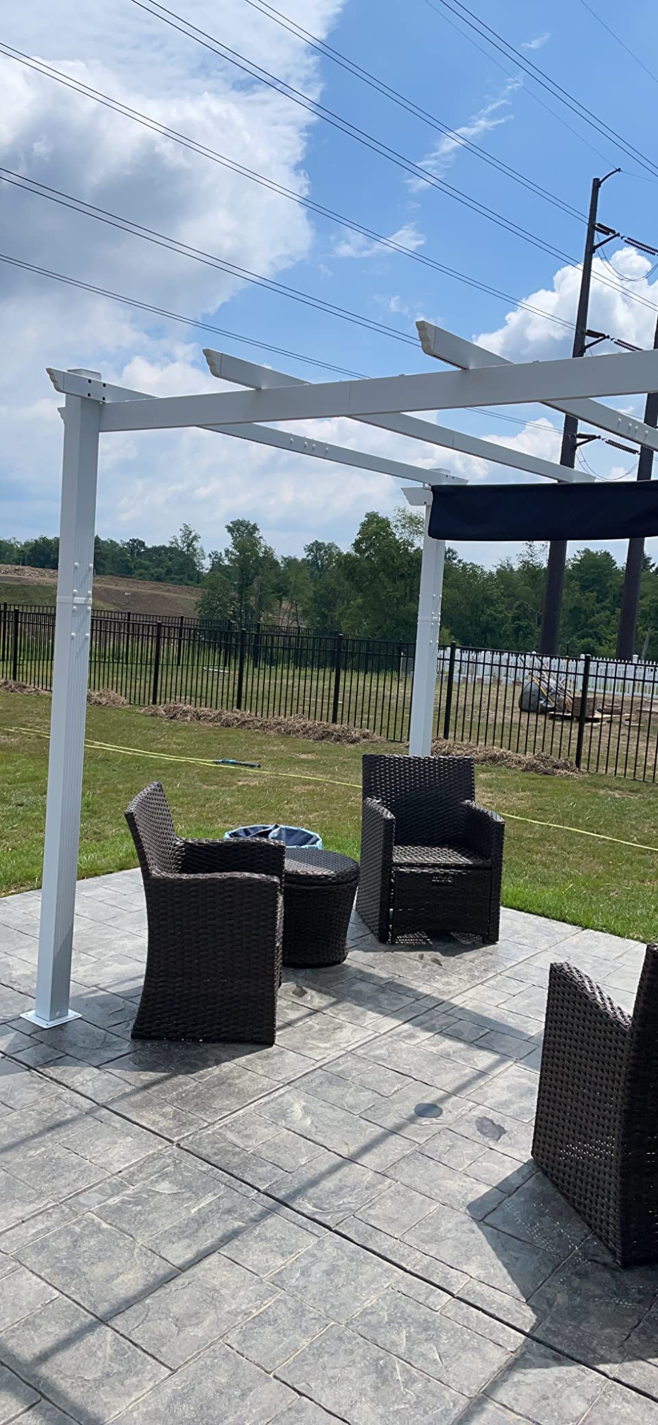 $49/mo - Finance PURPLE LEAF 10' X 12' Outdoor Retractable Pergola with ...