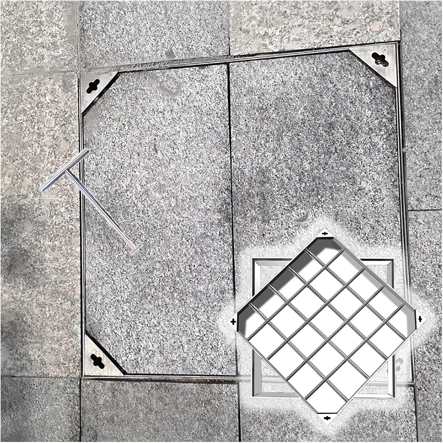 Heavy Duty Stainless Steel Manhole Cover & Frame - Durable Sewage Basin ...