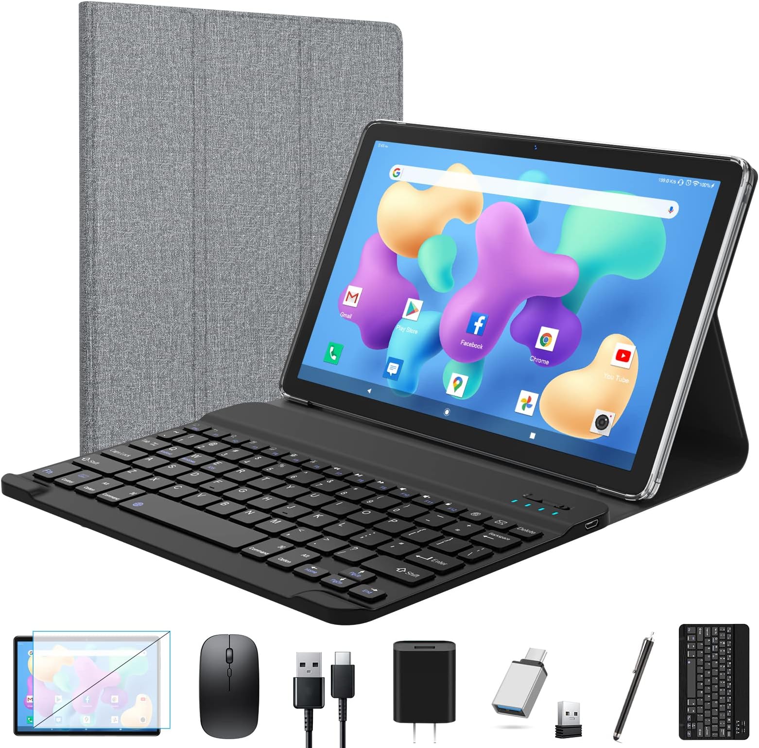 Amazon.com : 2024 Newest 2 in 1 Tablet 128GB Storage+1TB Expand 10 inch ...