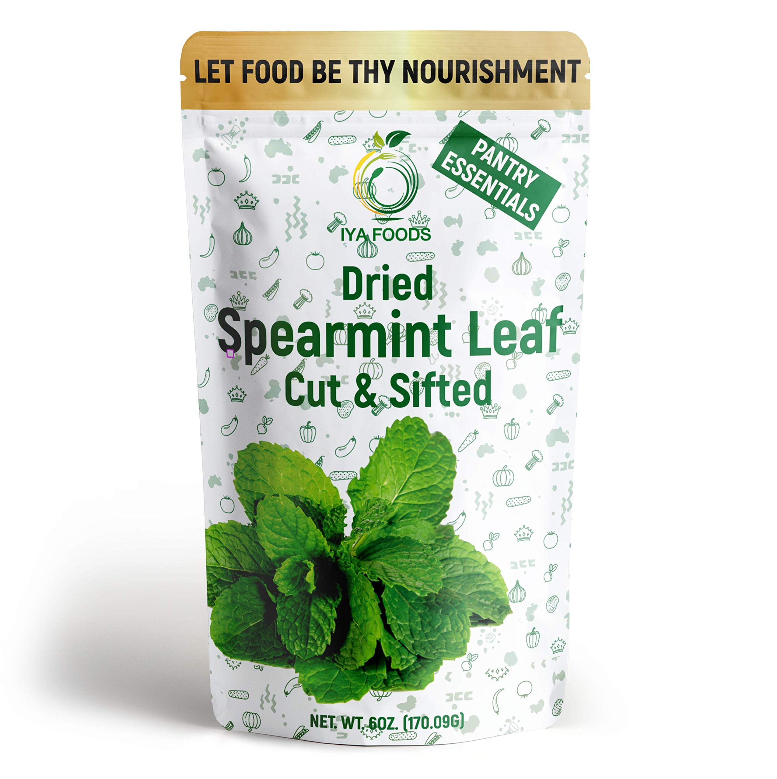Buy Iya Foods Dried Spearmint Leaves, Cut & Sifted, Made from 100% Spearmint leaves. Great for ...