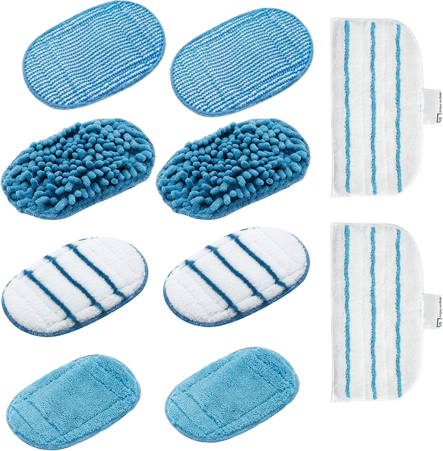 Zealing Lot de 10 chiffons de rechange en microfibre pour balai vapeur ...
