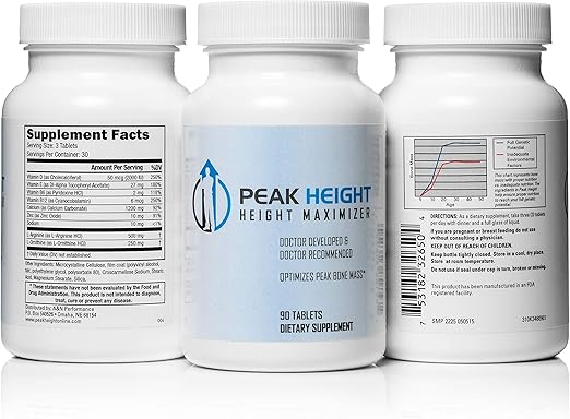 Amazon.com: 1 Grow Taller Height Pill Supplement-Peak Height 6 Month ...