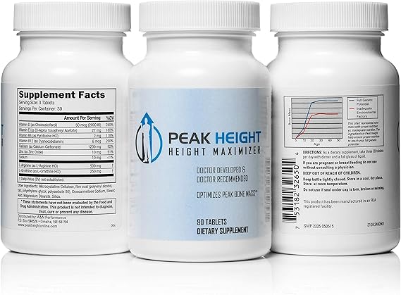 Amazon.com: 1 Grow Taller Height Pill Supplement-Peak Height 6 Month ...
