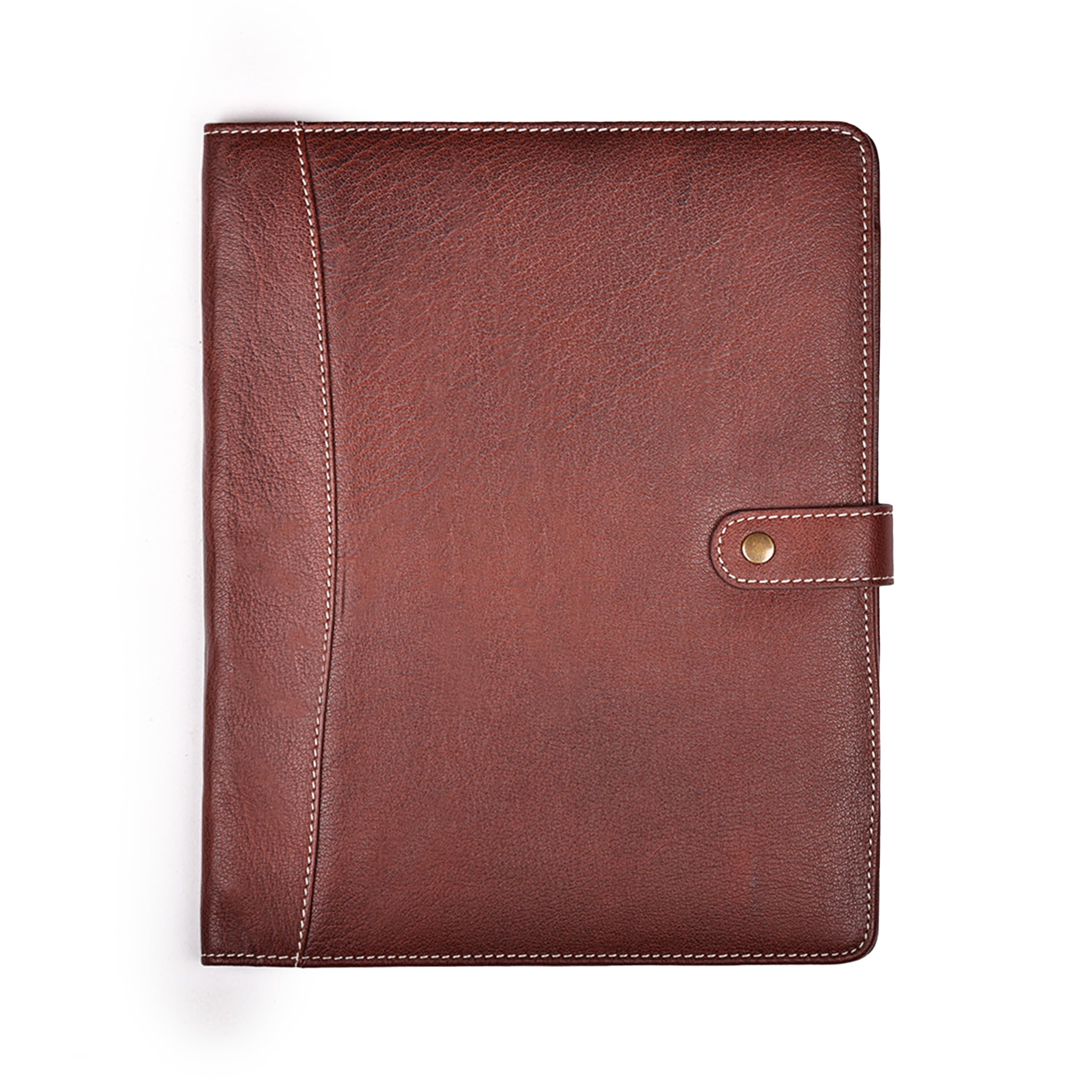 Amazon.com : Dhampooh-Leather Portfolio - Resume Holder- Red Brown ...