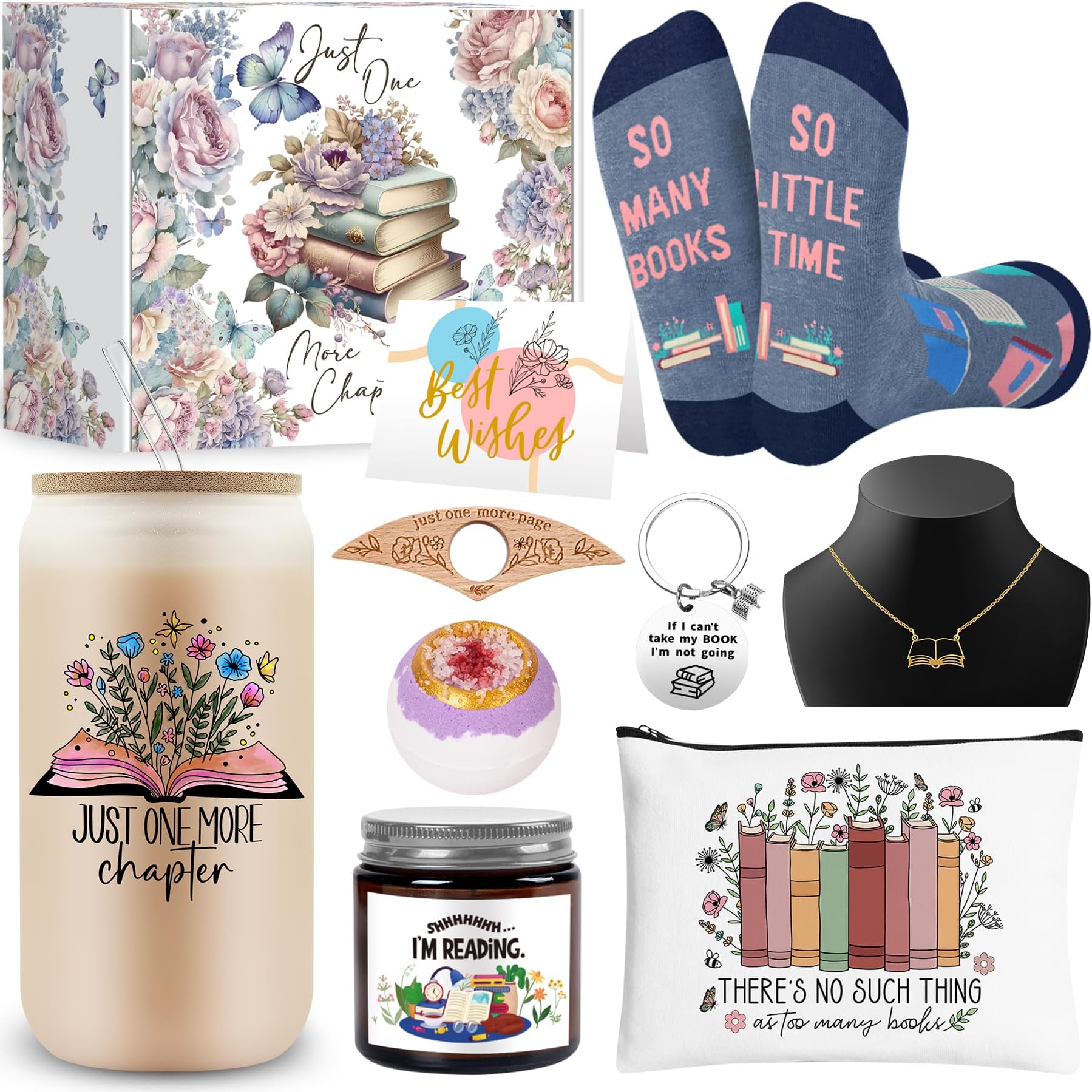 Amazon.com: Sets of 7 Book Lovers Gifts Teacher Gifts Includes Novelty ...