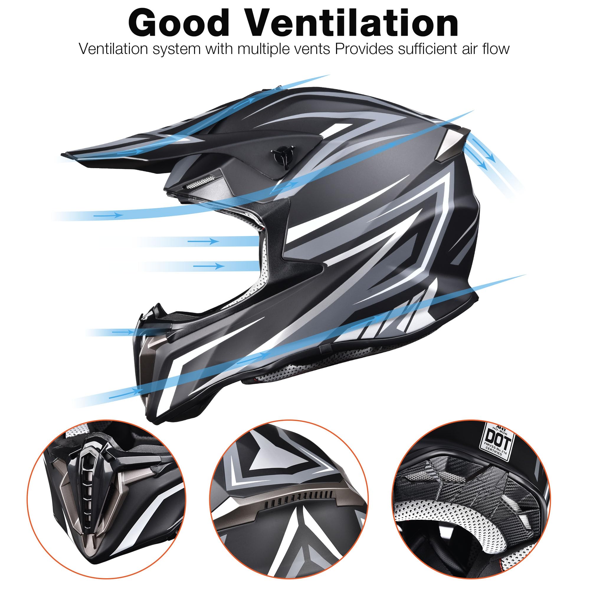 Snapklik.com : Offroad Full Face Motorcycle Helmet Motocross Dirt Bike ...