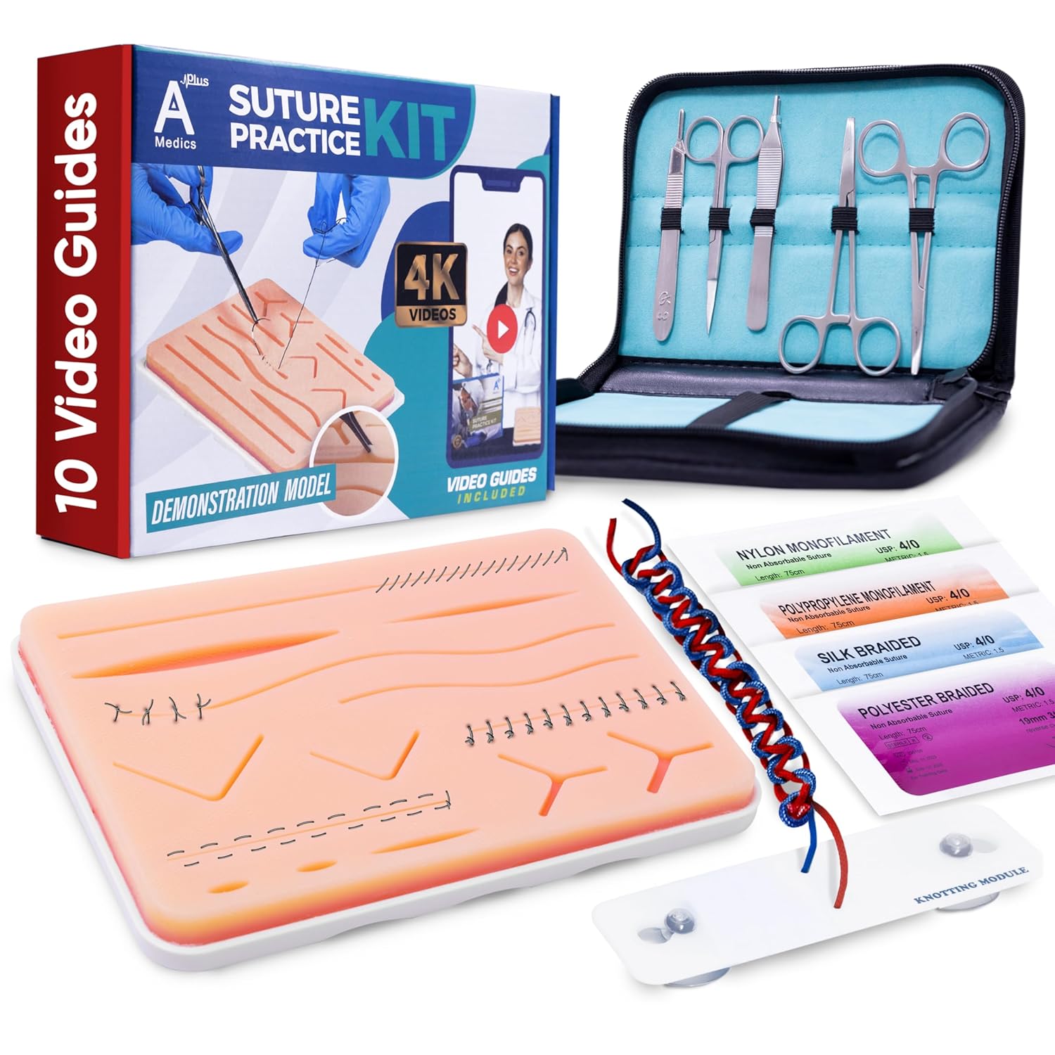 Complete Suture Practice Kit for Medical Students w/How-to Suture HD ...