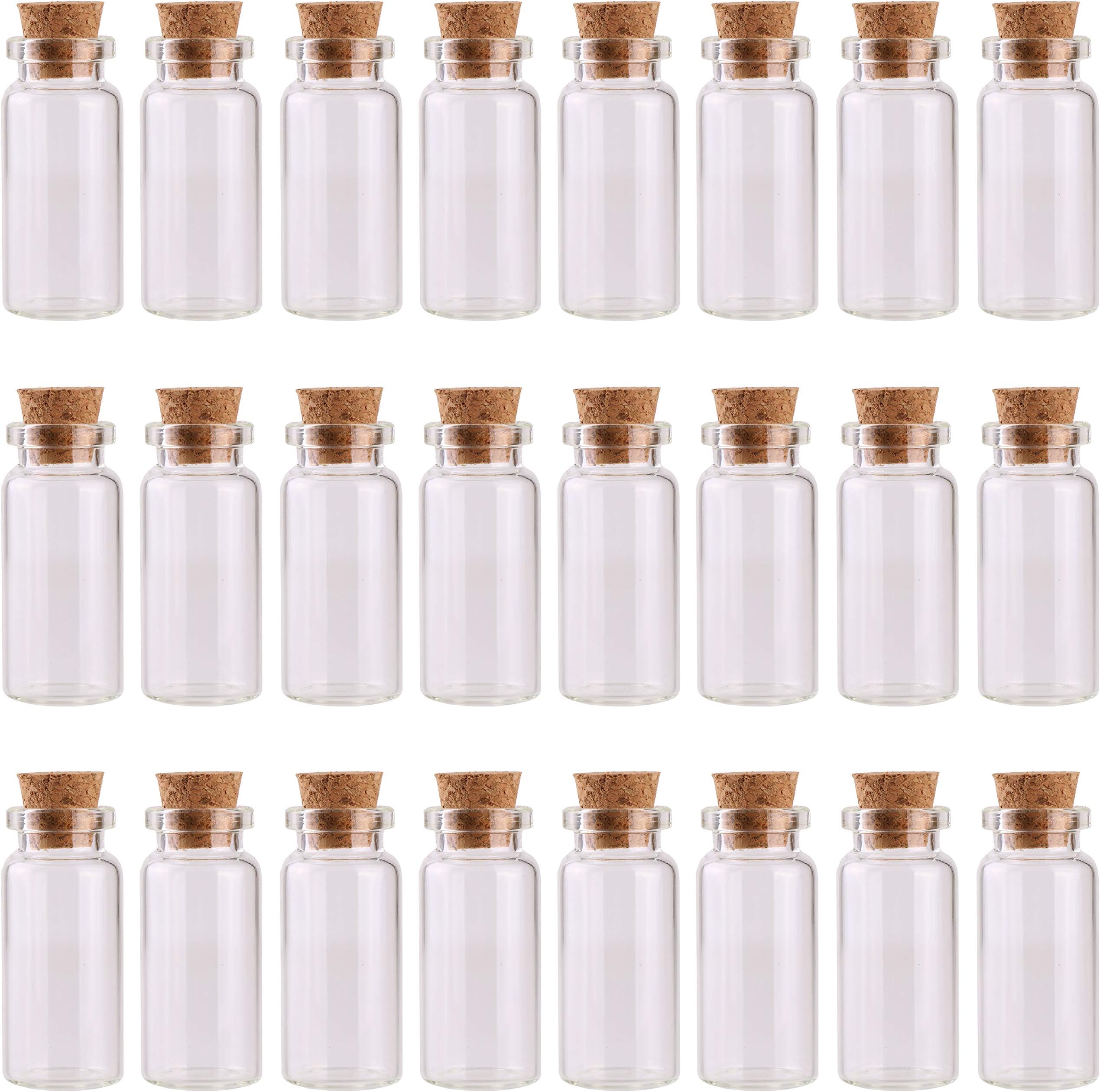 Amazon.com: Patelai 24 Pack Small Glass Jars with Cork Stoppers Mini ...